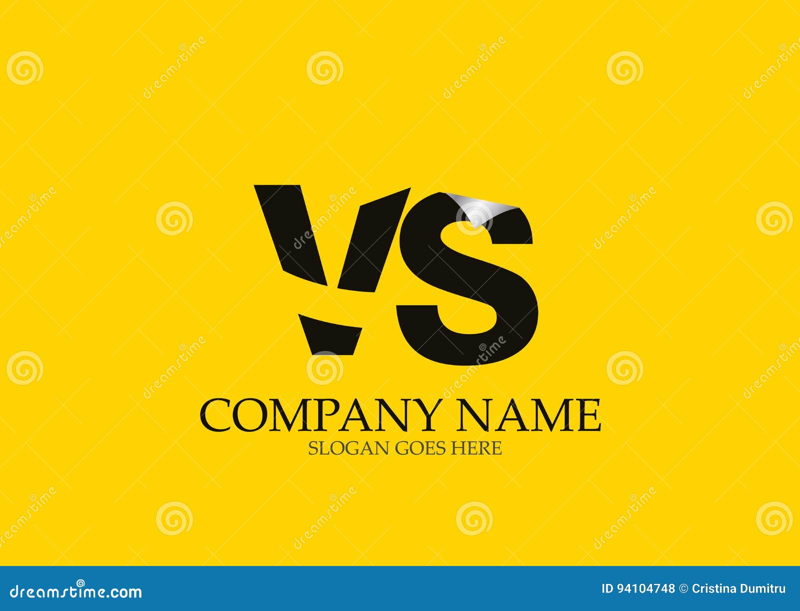 VS Letter Logo Design stock vector. Illustration of studio - 94104748