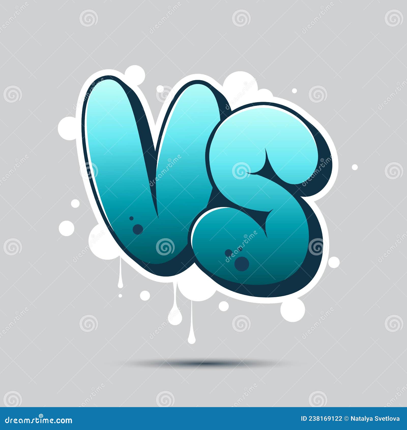 VS Letters in Graffiti Style. Bubble Graffiti Letters. Versus Vector ...