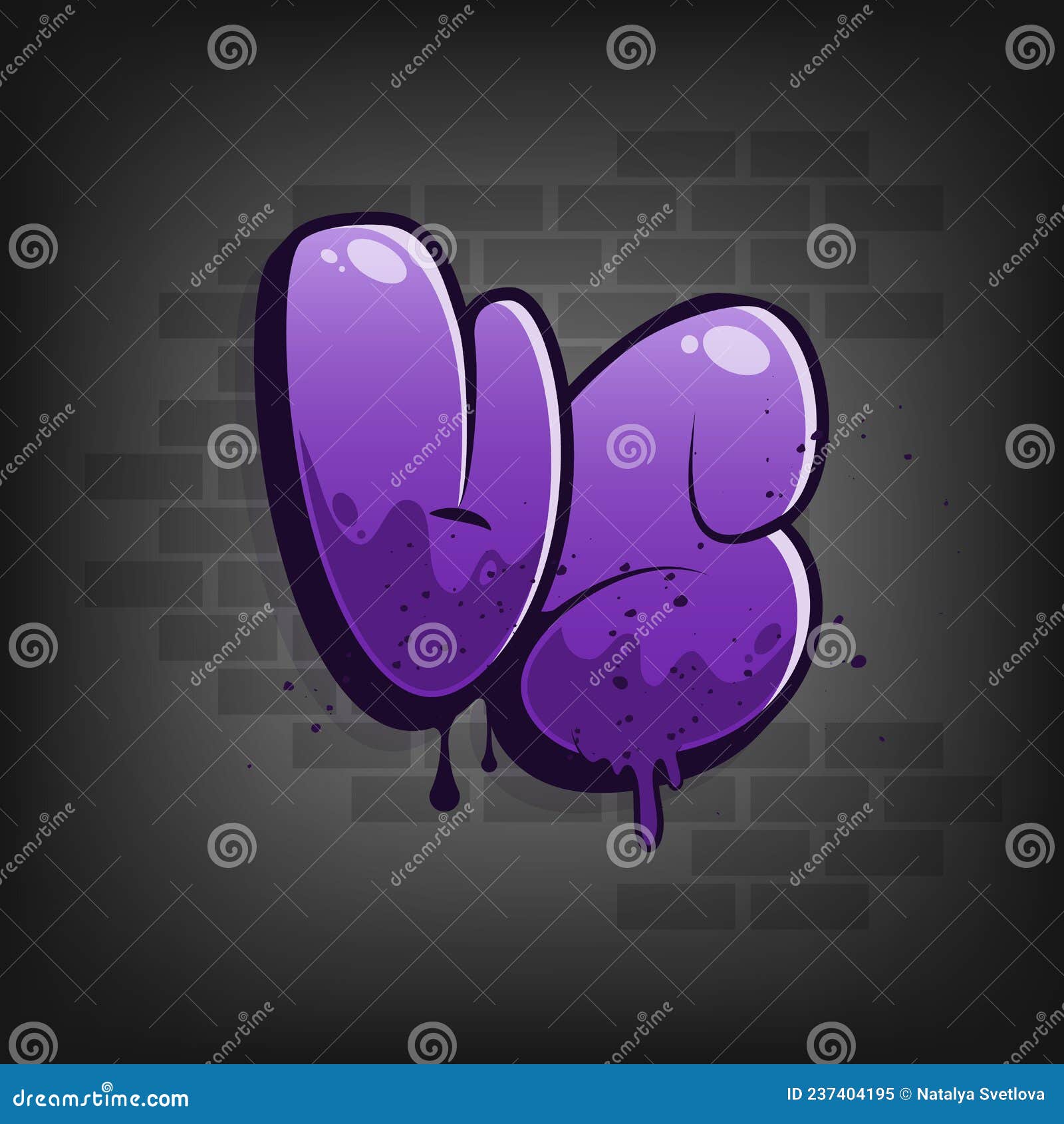 VS Letters in Graffiti Style. Versus Vector Illustration. Versus ...