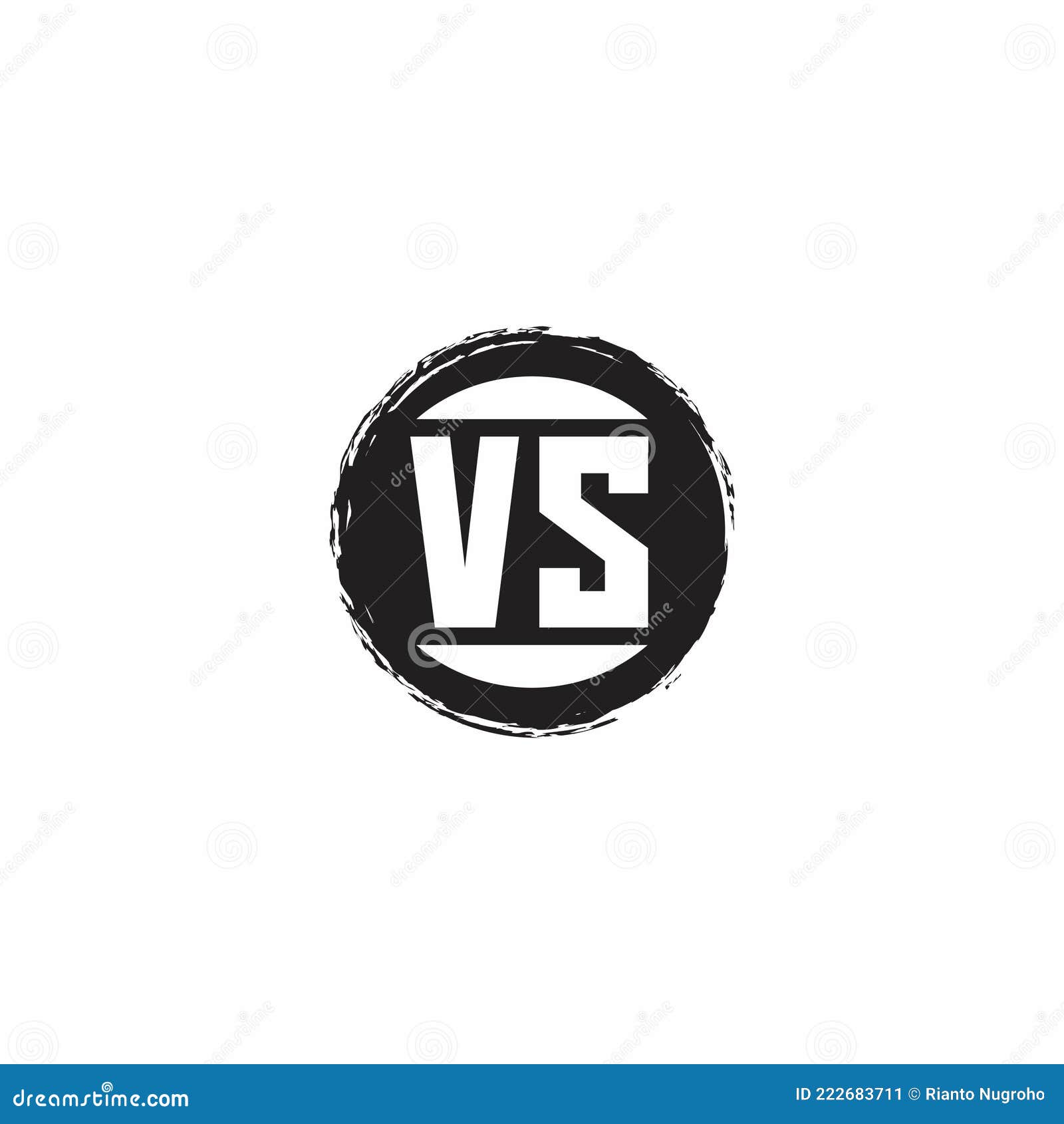 VS Logo Initial Letter Monogram with Abstrac Circle Shape Design ...