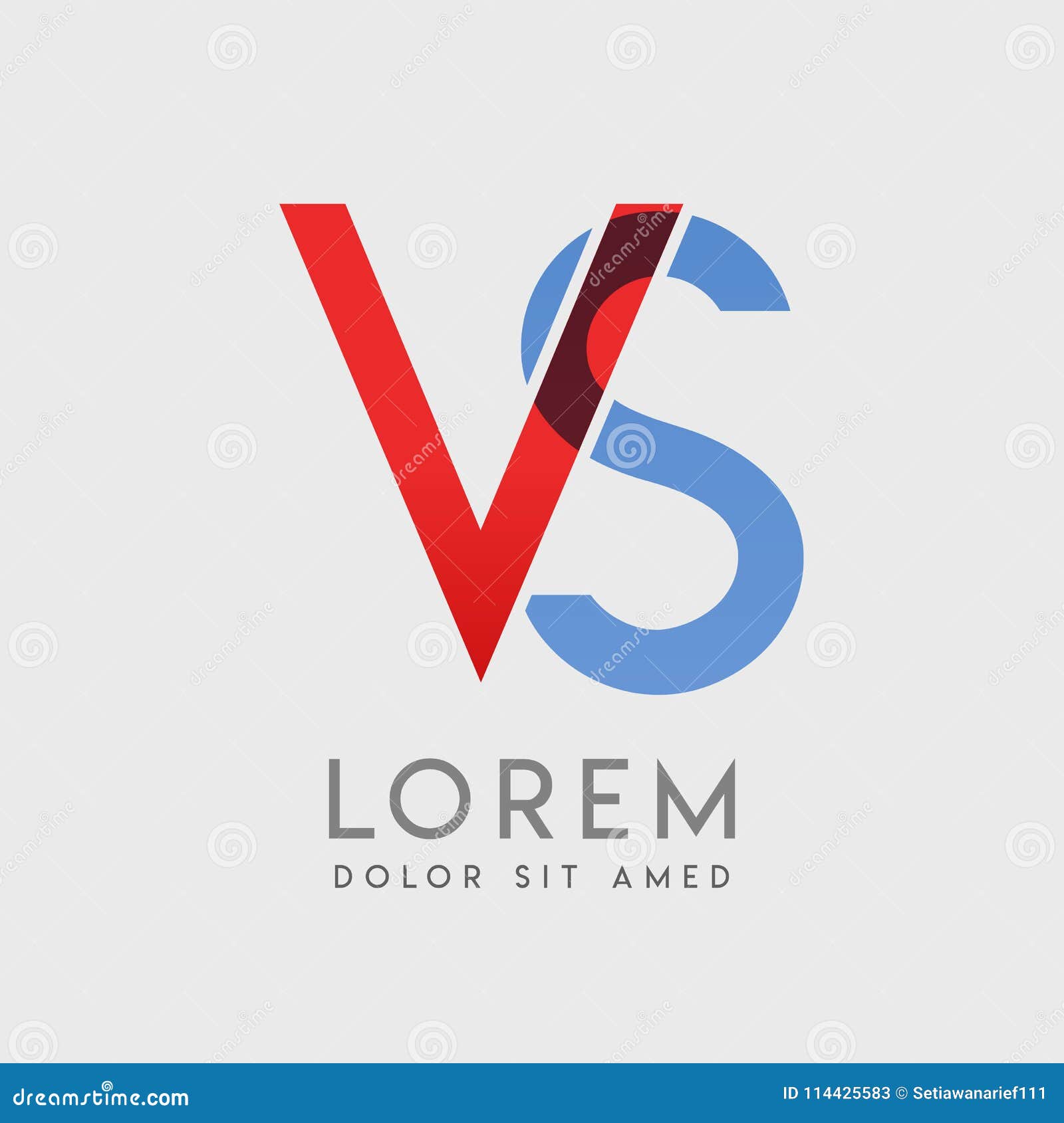 VS Logo Letters with & X22;blue and Red& X22; Gradation Stock Vector ...