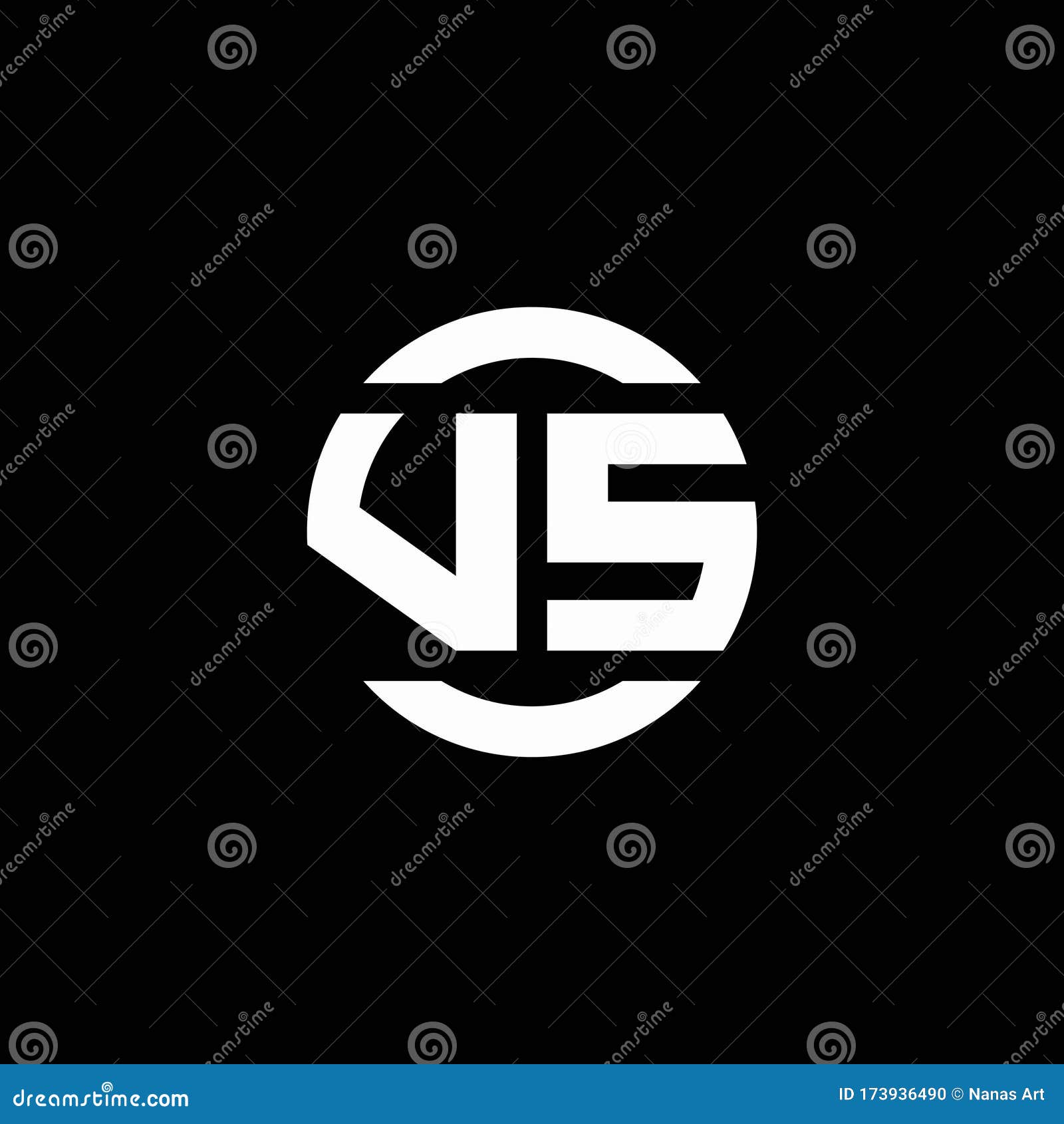 VS Logo Monogram Isolated on Circle Element Design Template Stock ...