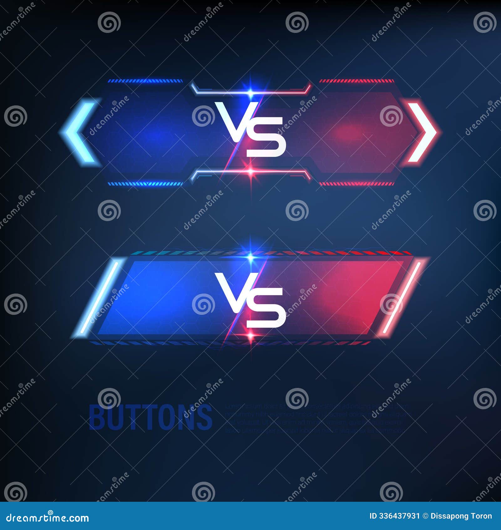 VS Modern Red and Blue Visuals Used for Sports and Gaming 12 Stock ...