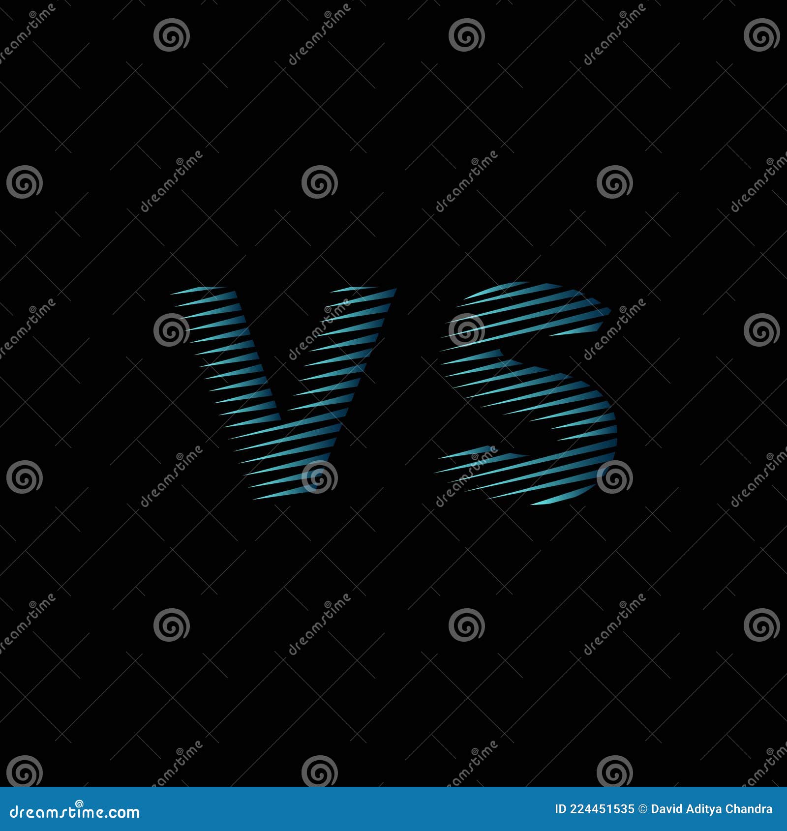 VS Monogram Lines Style Blue Light Vector Stock Vector - Illustration ...