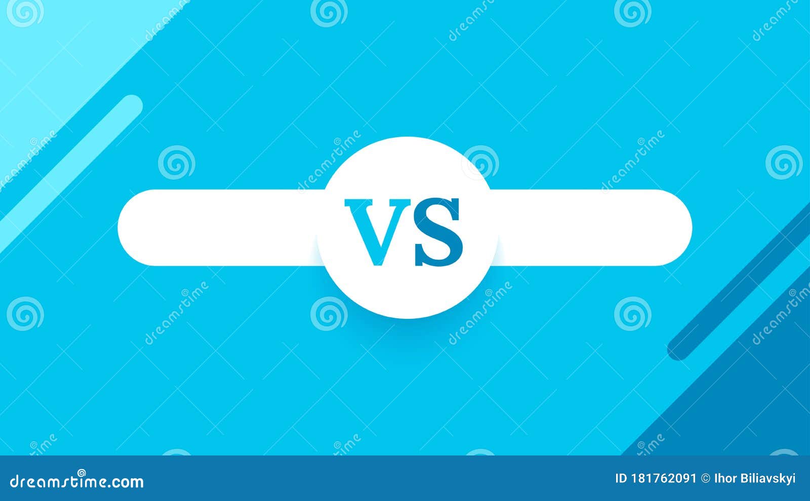 Vs Screen. Blue Abstract Versus Background. Fight Template. Simple ...