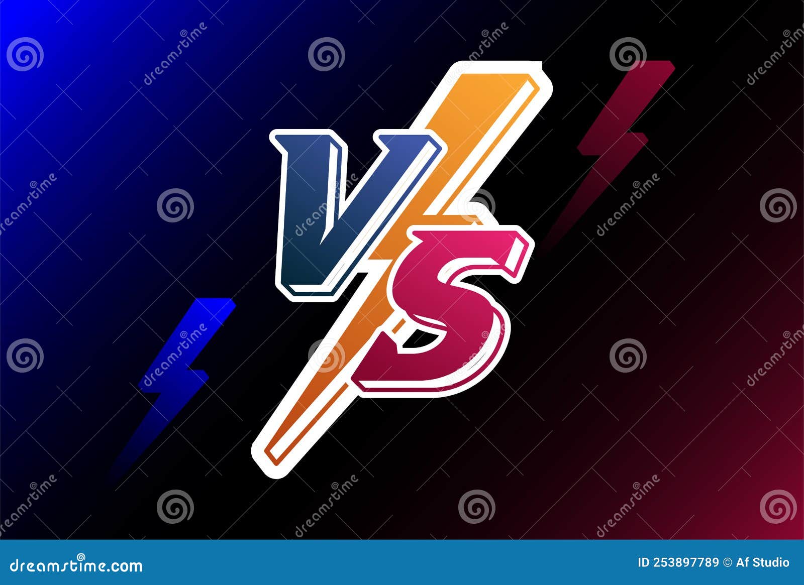 VS Text Type Font for Match Game Battle Sport Logo Design Vector Stock ...