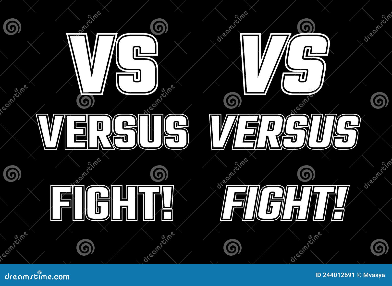 VS Vector Letters Illustration Competition Icon Template Versus Fight ...