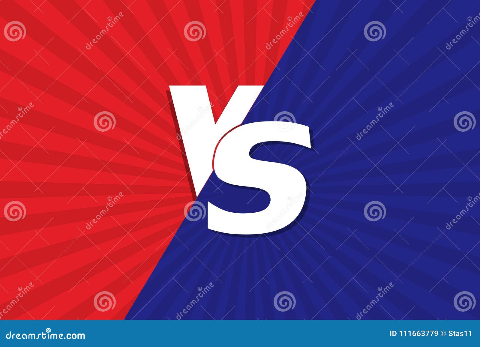 VS, Versus, Blue And Red Design. Comic Book Cartoon Background. Vector ...