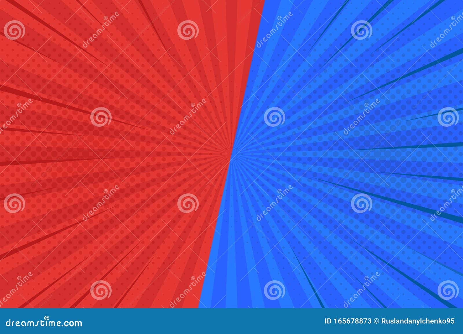 VS, Versus, Blue And Red Design. Comic Book Cartoon Background. Vector ...