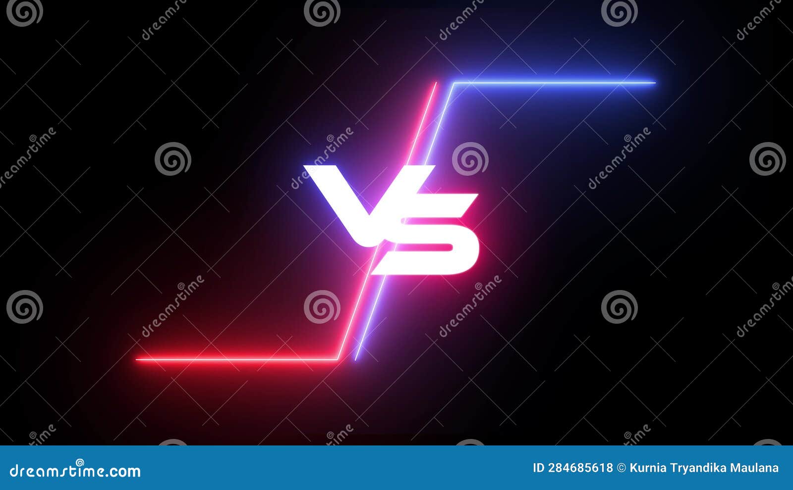 Vs Versus Neon Red and Blue Versus Neon Battle Battle Animation Stock ...