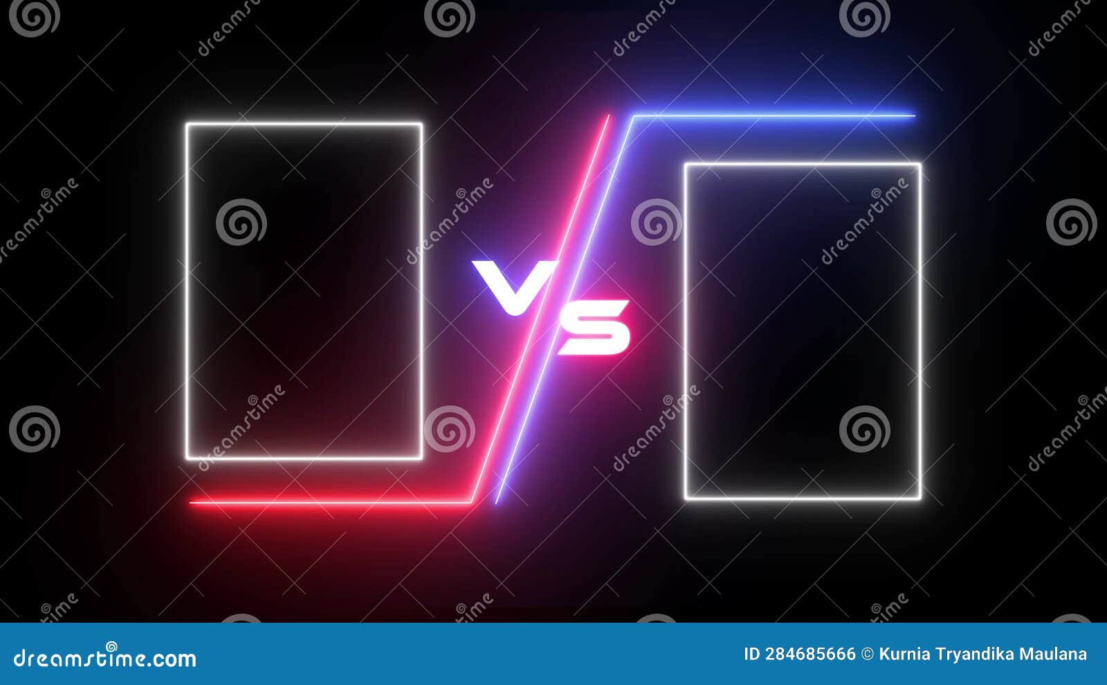 Vs Versus Neon Red and Blue Versus Neon Battle Battle Animation Stock ...
