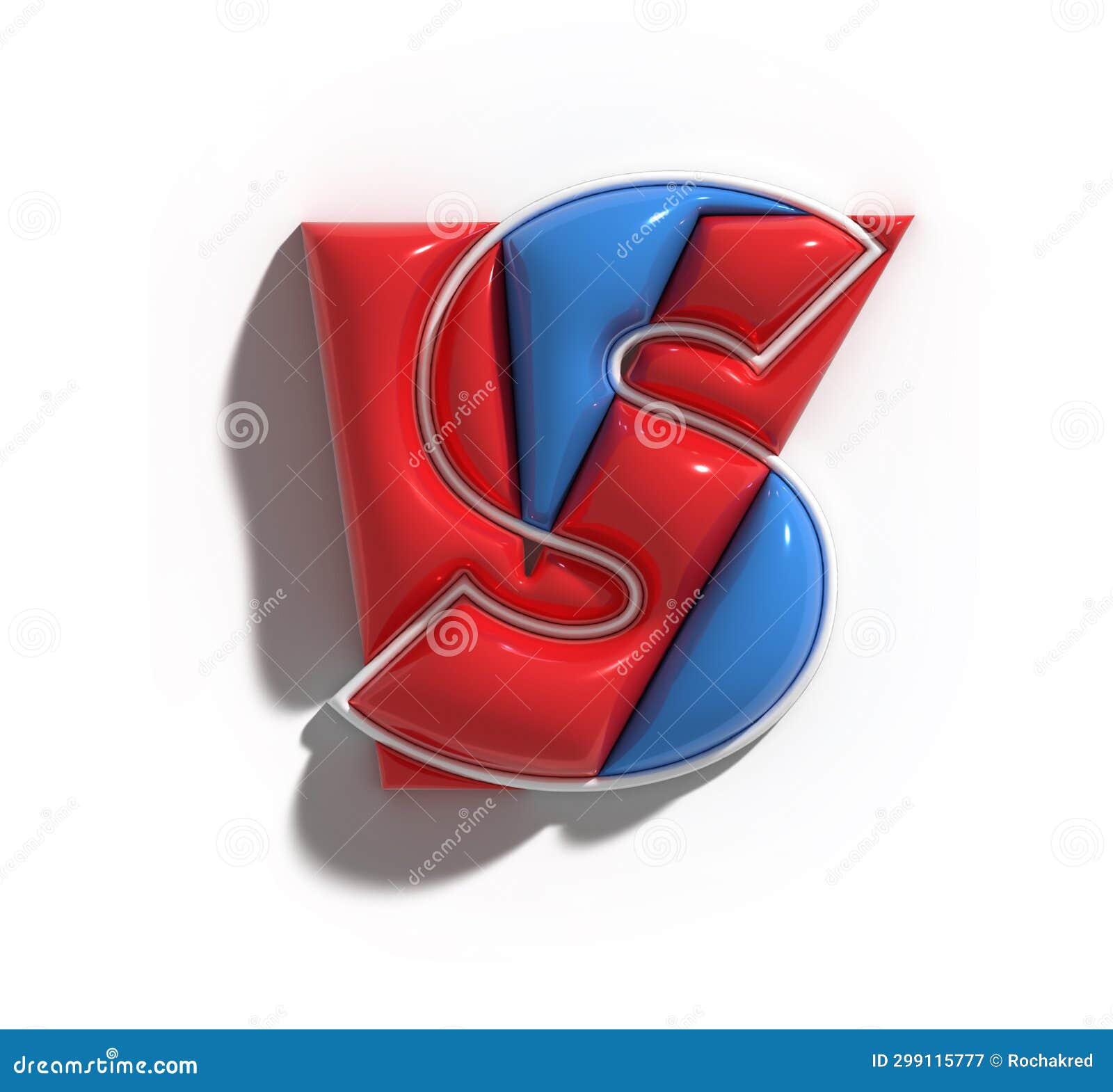 VS Versus Sign 3D Render Company Letter Logo Stock Illustration ...
