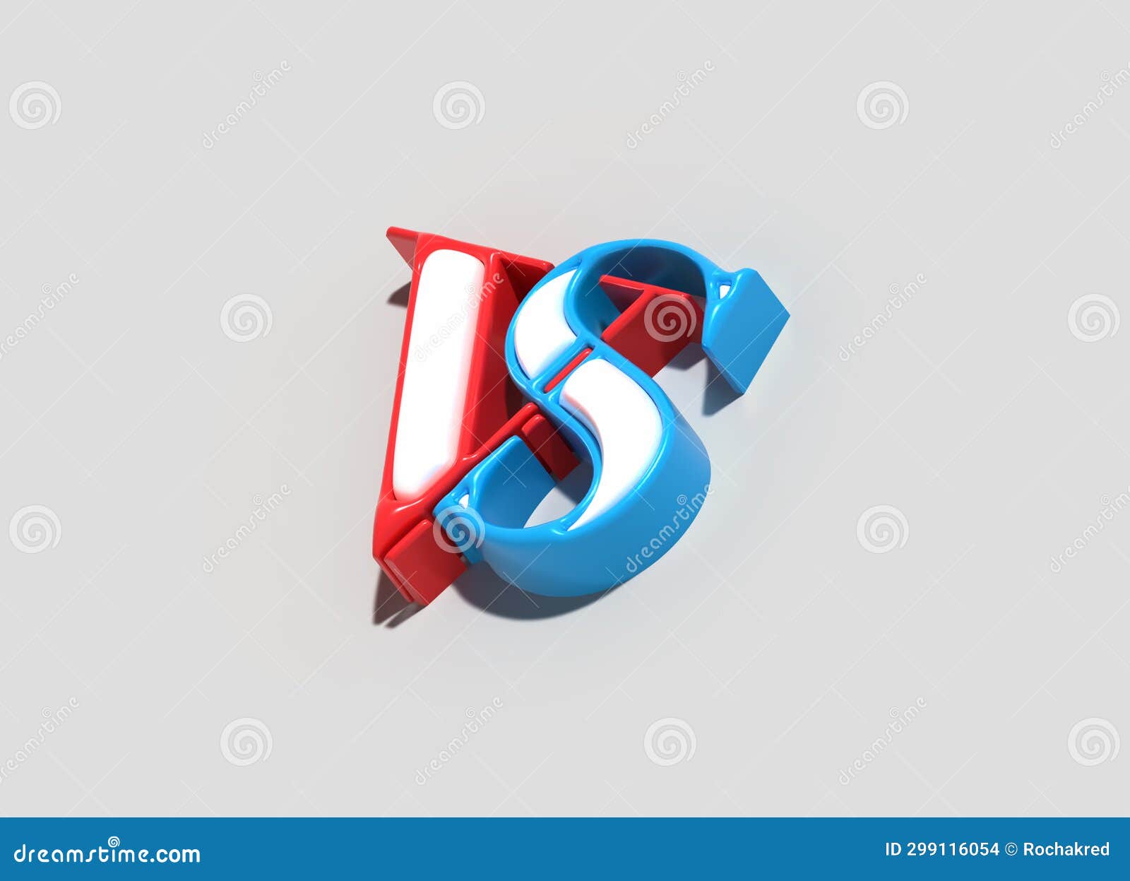 VS Versus Sign 3D Render Company Letter Logo Stock Illustration ...