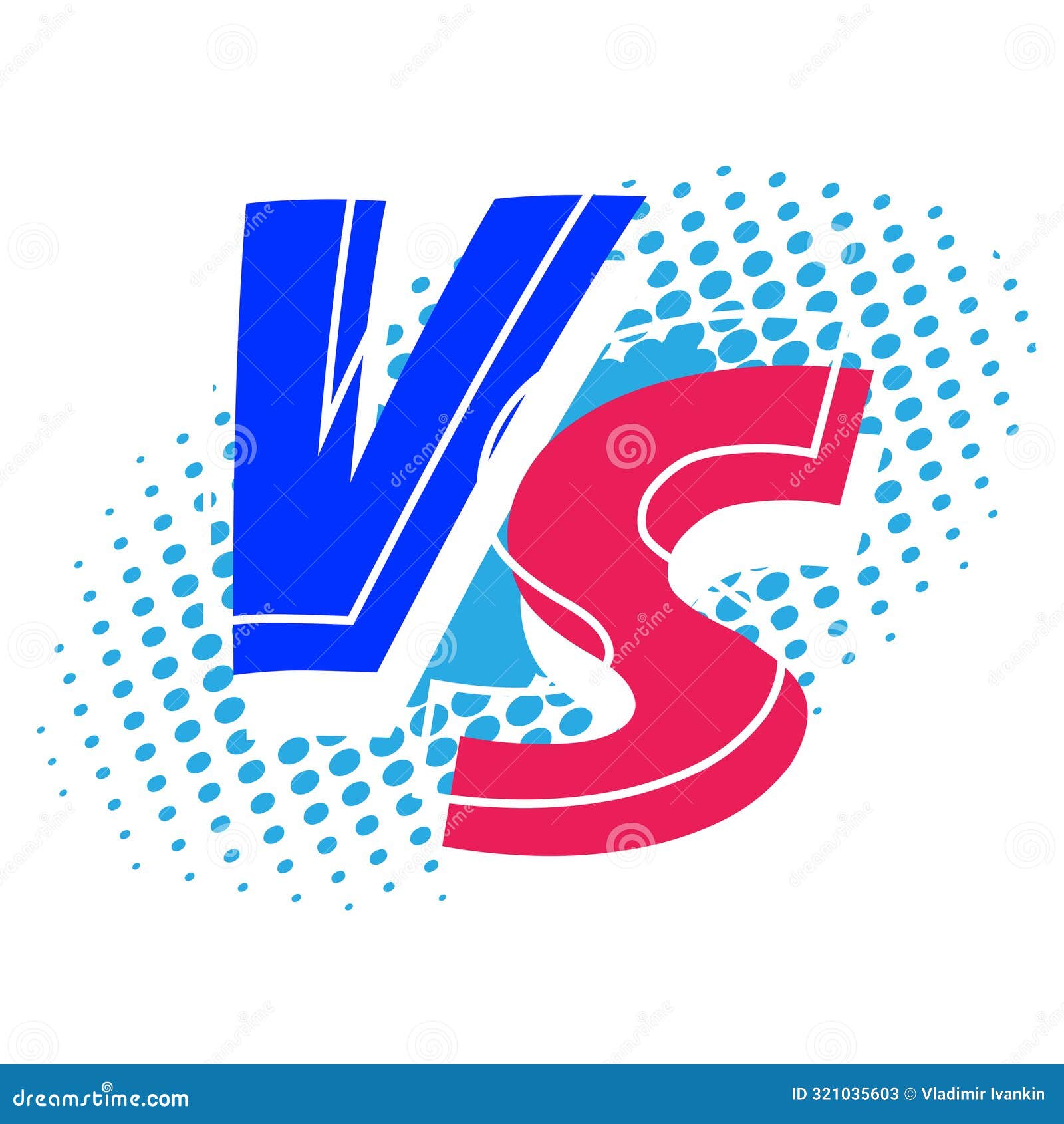 VS Word Dynamic Comic Color Style Stock Vector - Illustration of bold ...