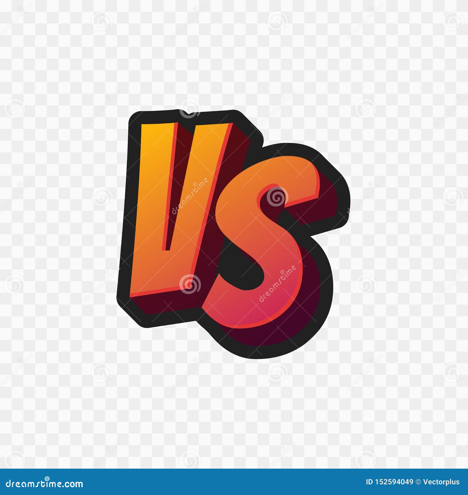 Vs-Zeichen Oder Vo-Vektor-Zeichen Auf Transparentem Hintergrund ...