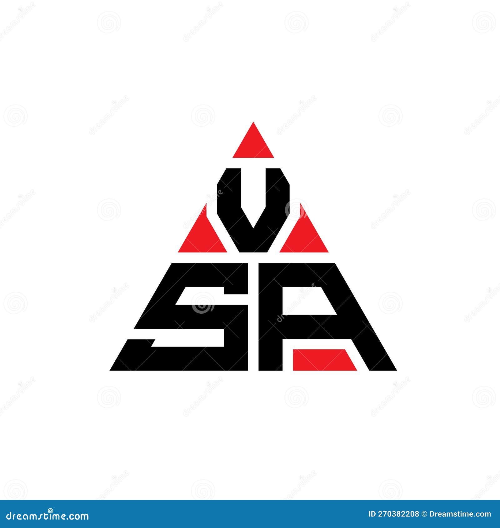 VSA Triangle Letter Logo Design with Triangle Shape. VSA Triangle Logo ...