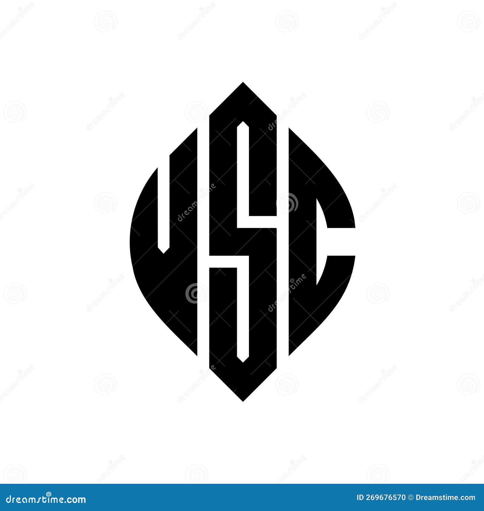 VSC Circle Letter Logo Design with Circle and Ellipse Shape. VSC ...