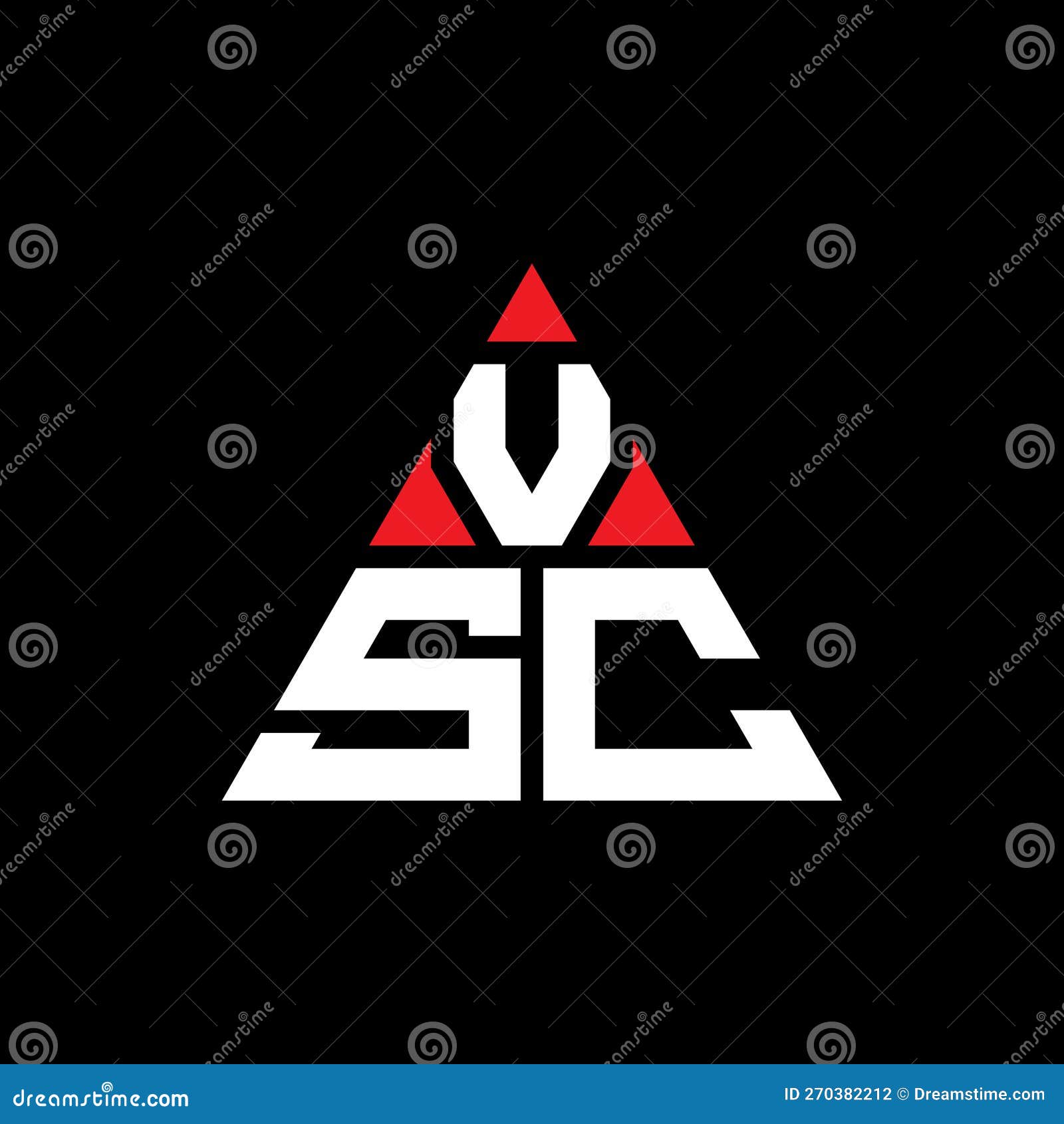 VSC Triangle Letter Logo Design with Triangle Shape. VSC Triangle Logo ...