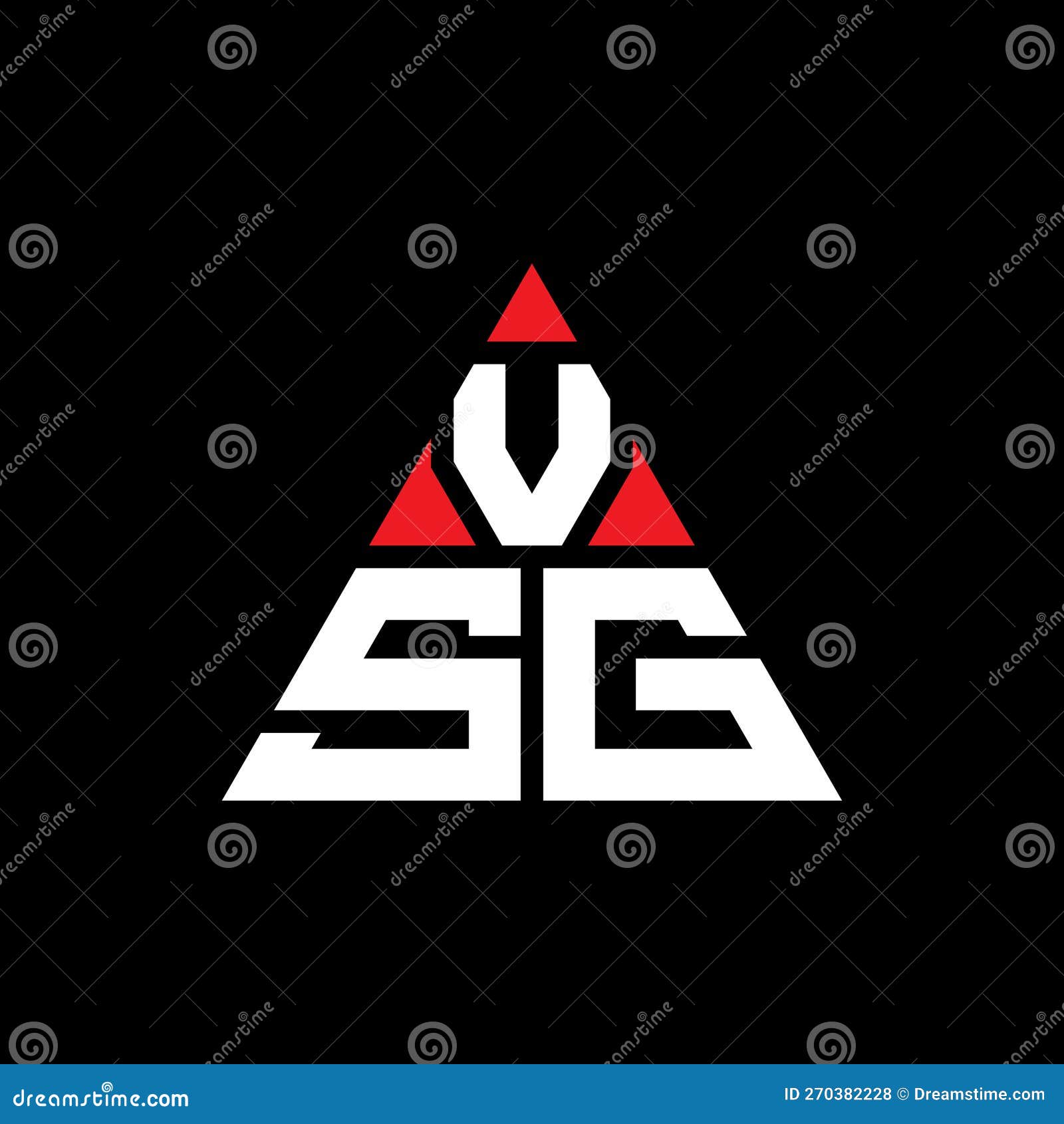 VSG Triangle Letter Logo Design With Triangle Shape. VSG Triangle Logo ...