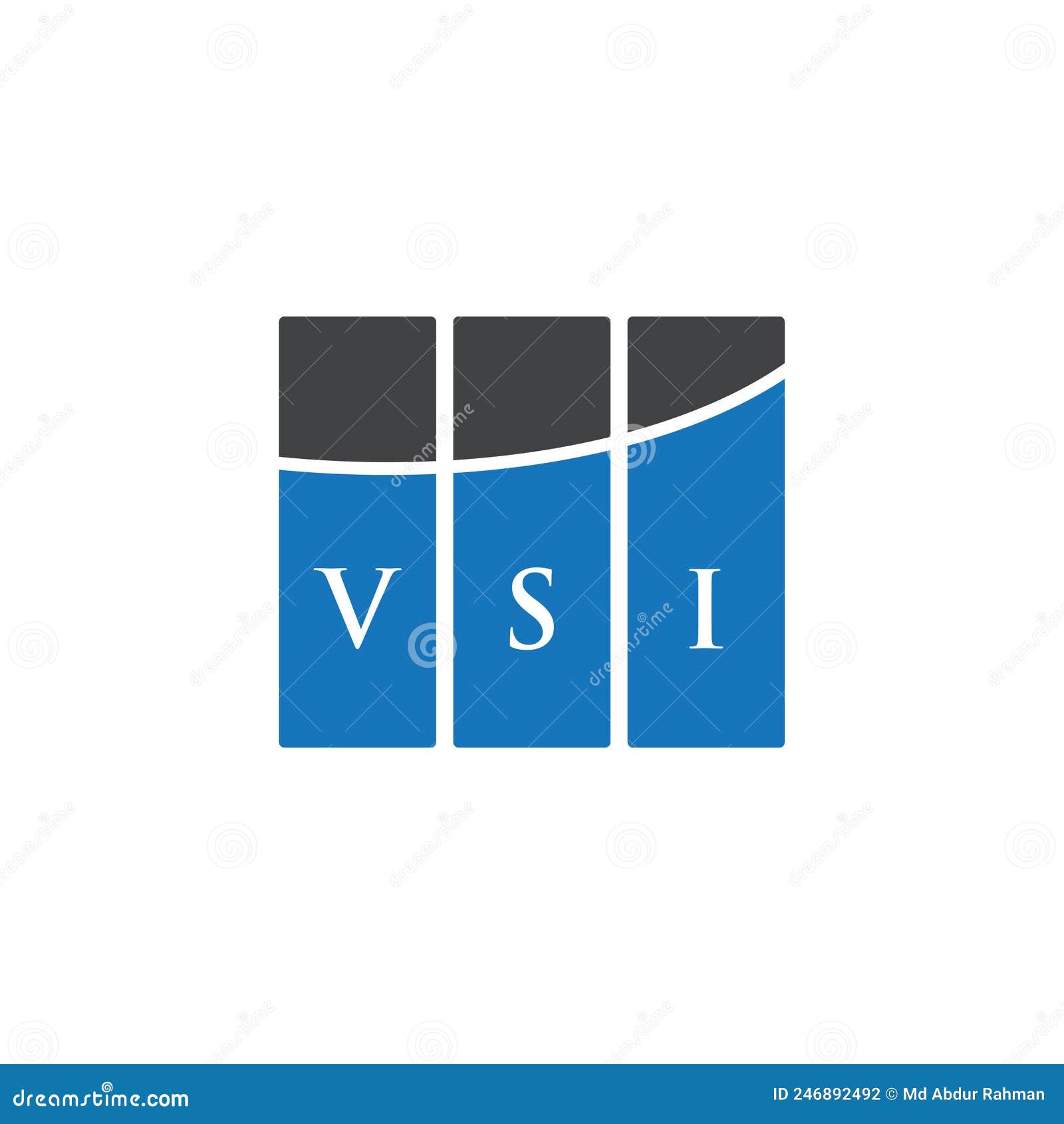 VSI Letter Logo Design on WHITE Background. VSI Creative Initials ...