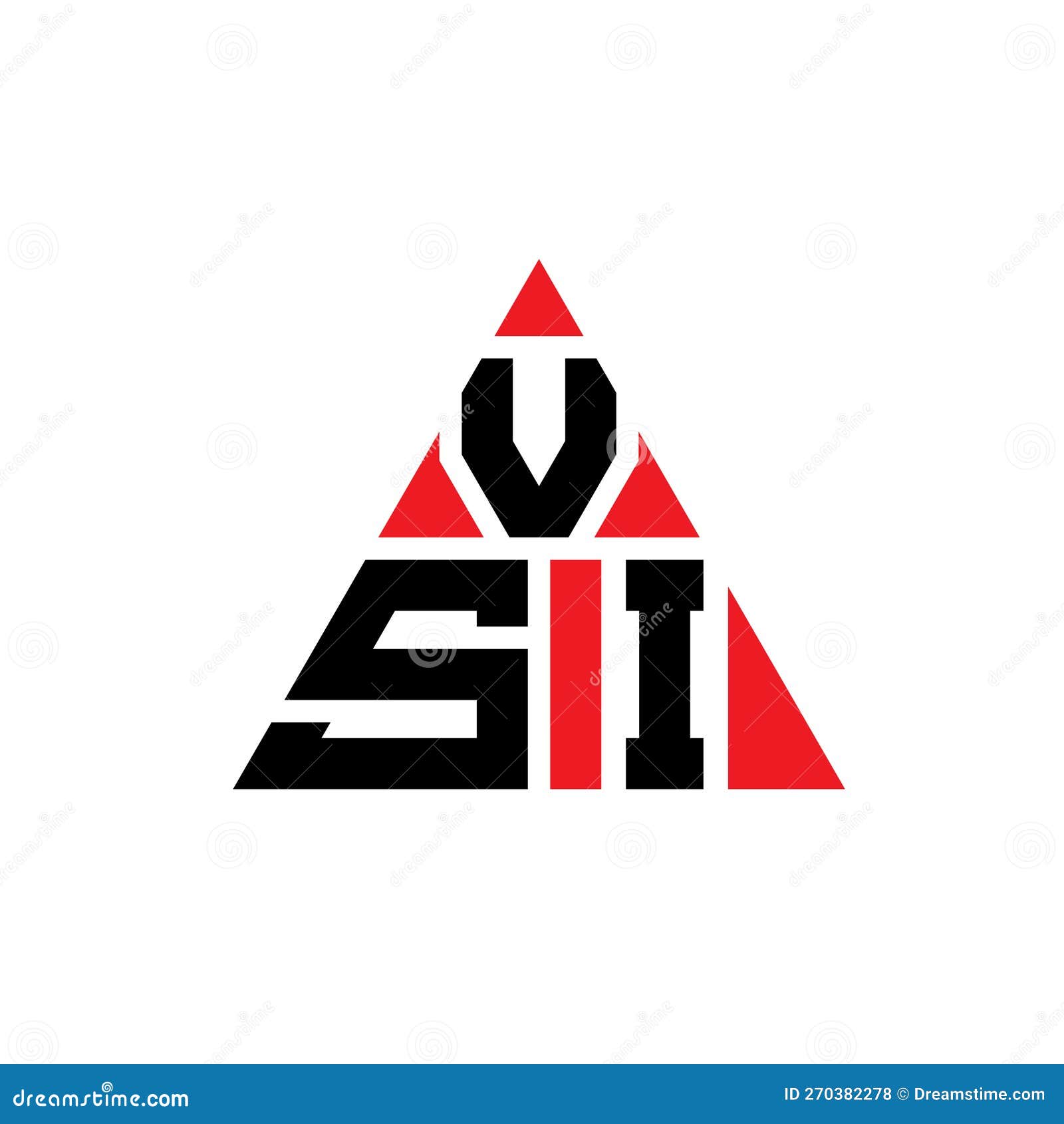VSI Triangle Letter Logo Design with Triangle Shape. VSI Triangle Logo ...