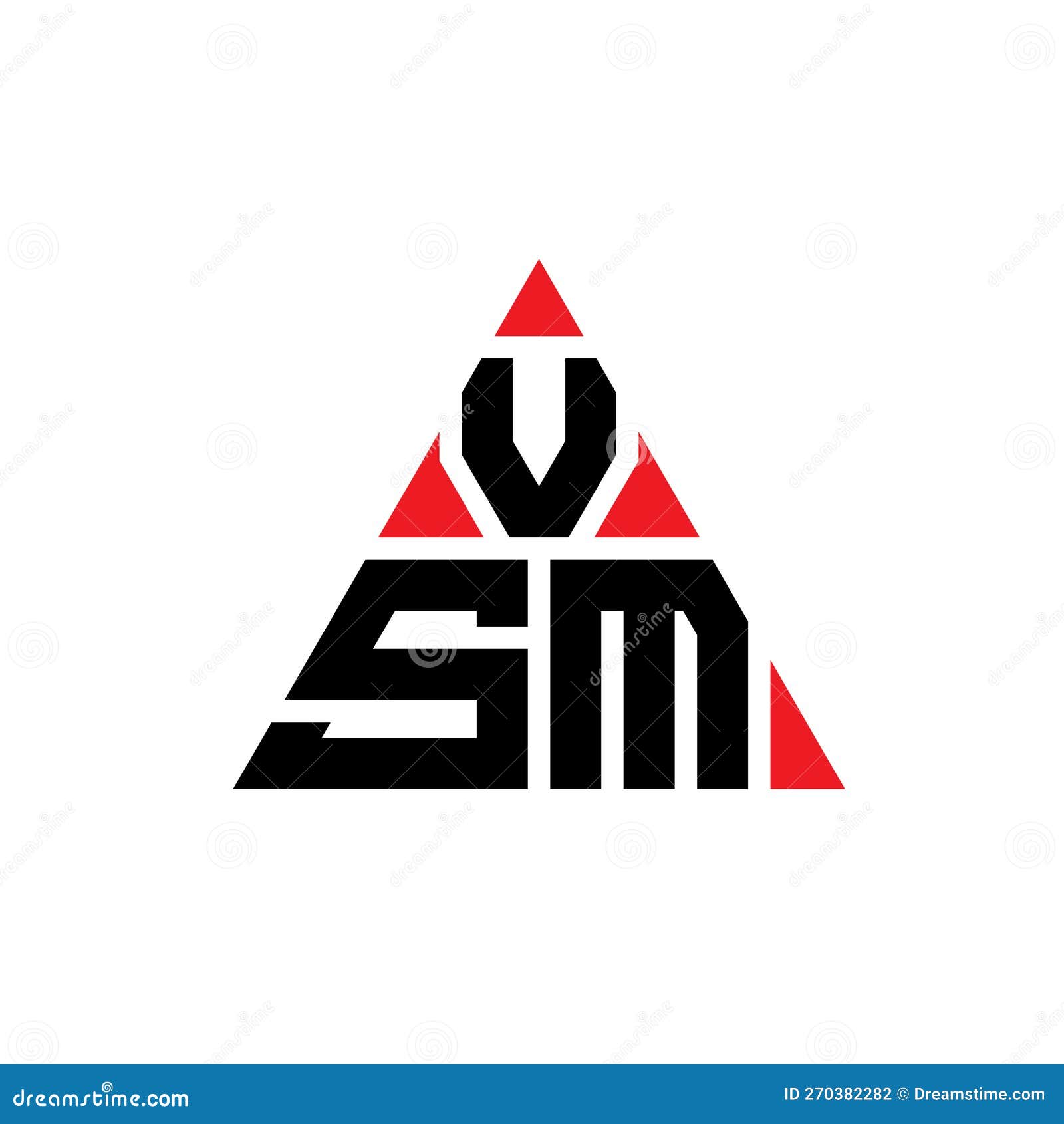 VSM Triangle Letter Logo Design with Triangle Shape. VSM Triangle Logo ...