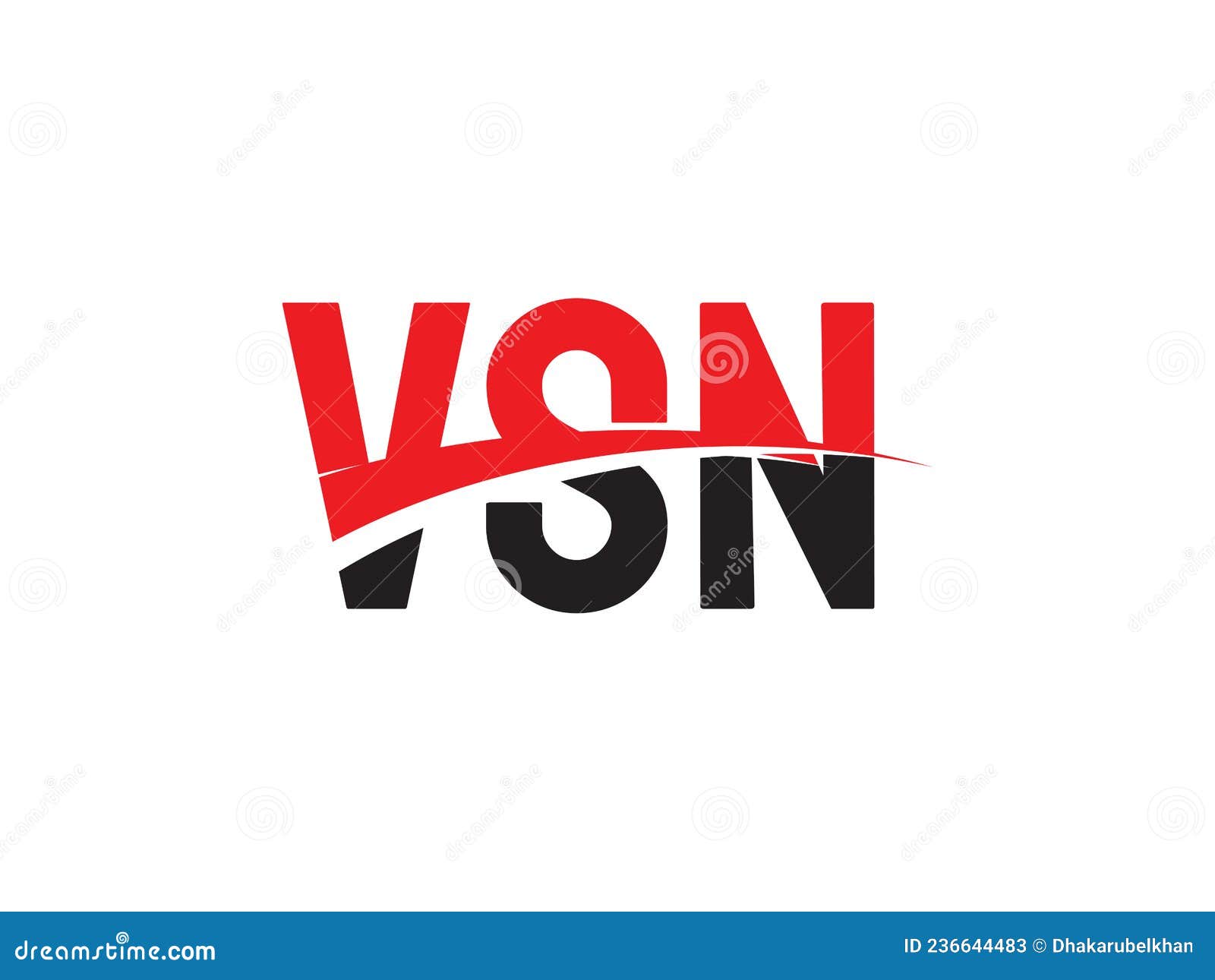 VSN Letter Initial Logo Design Vector Illustration Stock Vector ...