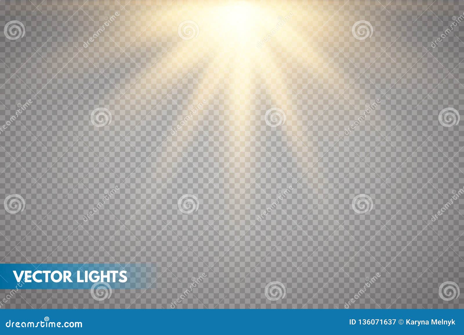 Warm light Sun rays stock vector. Illustration of bright - 136071637