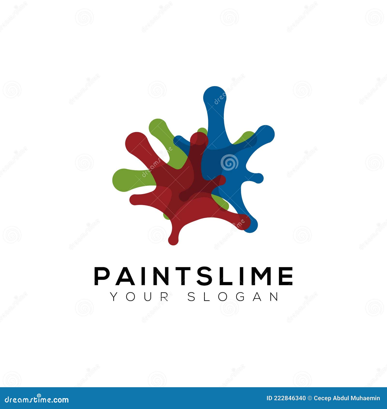 Paint Slime Logo Design stock vector. Illustration of paint - 222846340