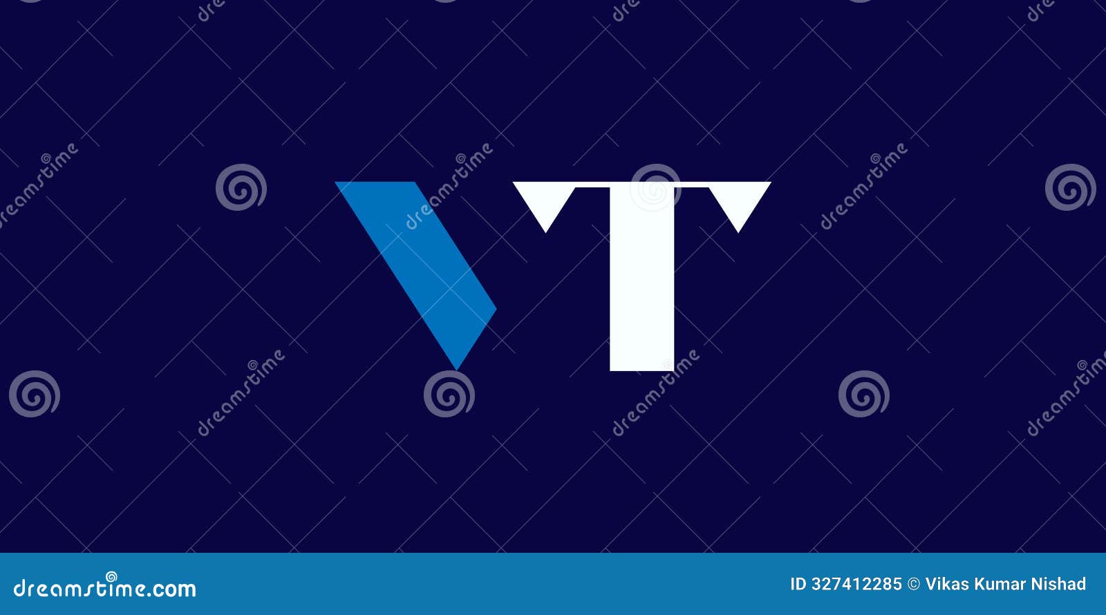 VT letter logo stock vector. Illustration of editable - 327412285