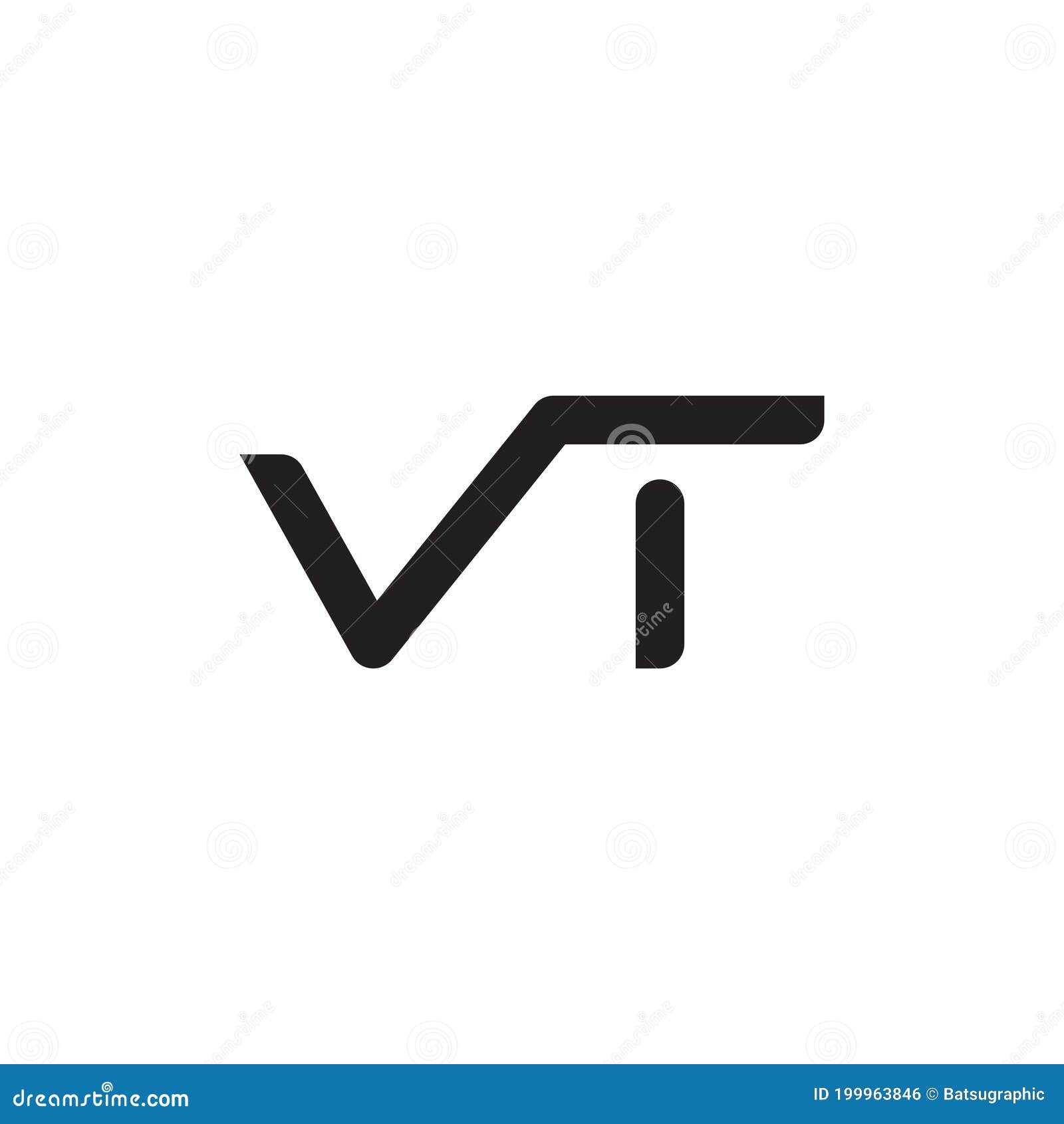 Vt Initial Letter Vector Logo Icon Stock Vector - Illustration of ...