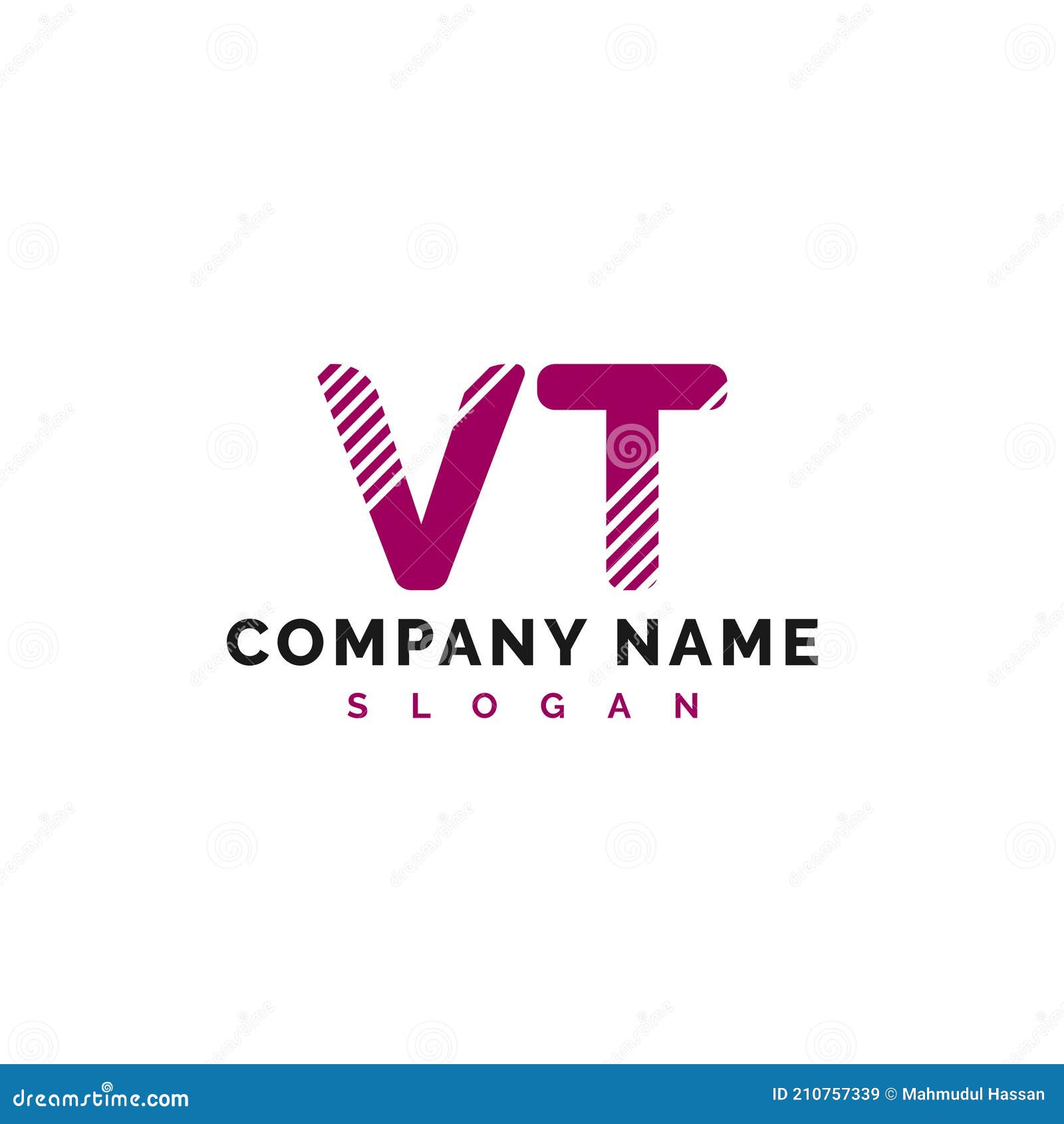 VT Letter Logo Design. VT Letter Logo Vector Illustration - Vector ...