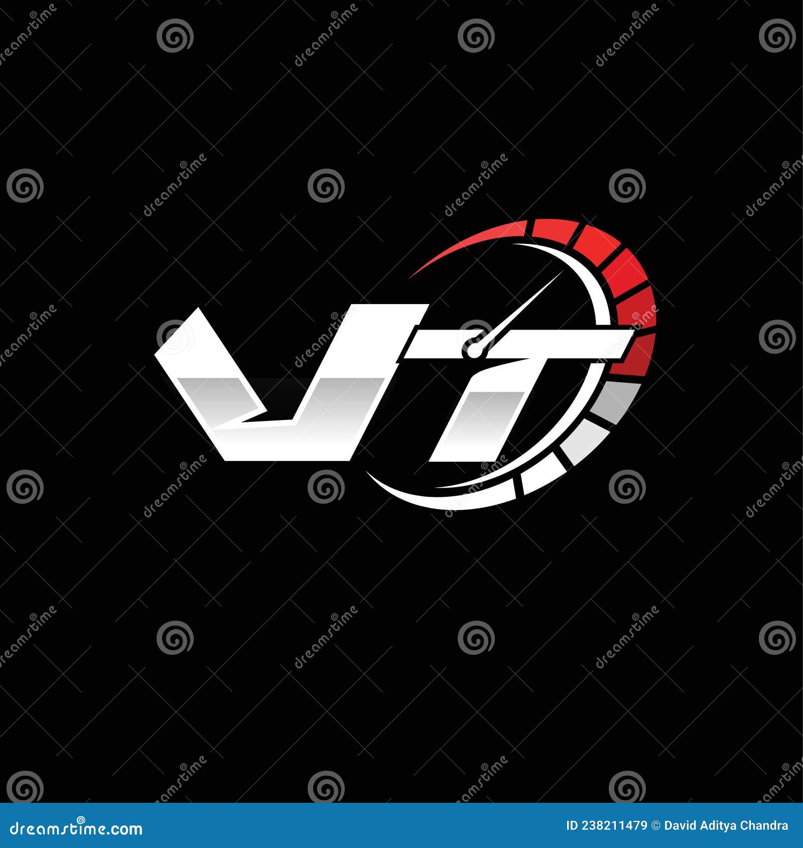 VT Logo Letter Speed Meter Racing Style Stock Vector - Illustration of ...