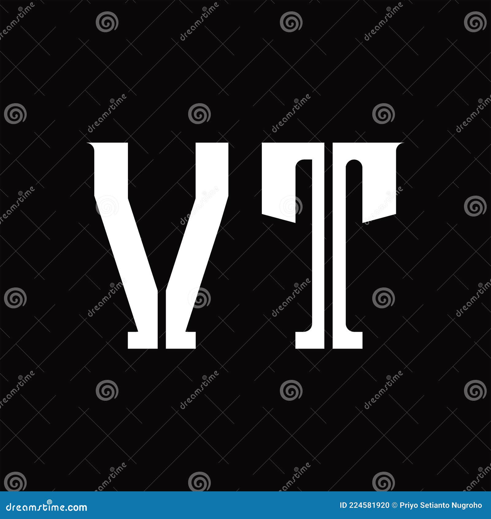 VT Logo Monogram with Middle Slice Design Template Stock Vector ...