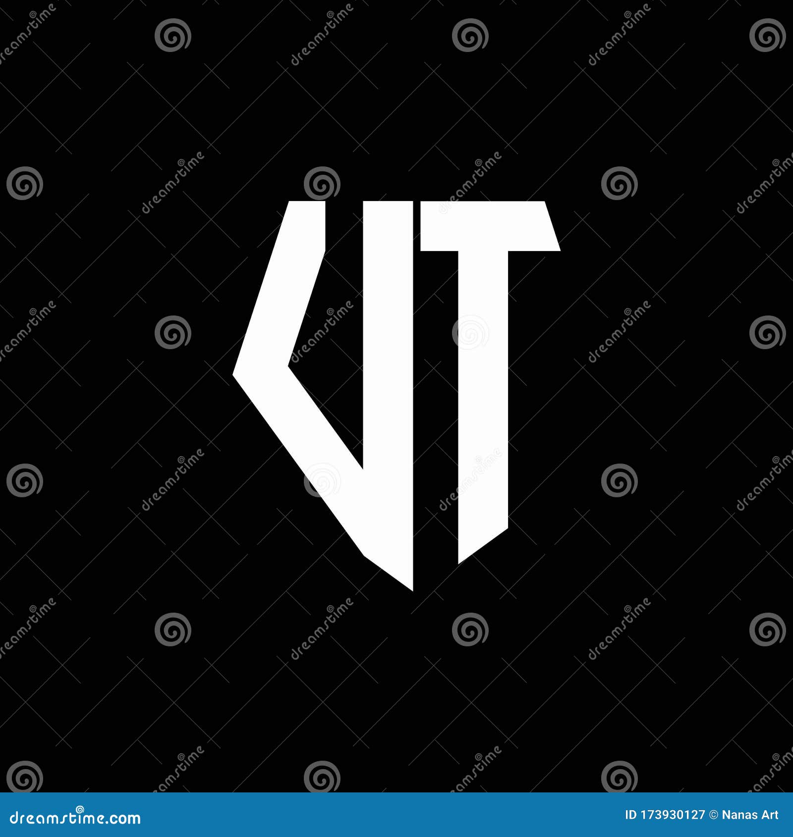 VT Logo Monogram with Pentagon Shape Style Design Template Stock Vector ...