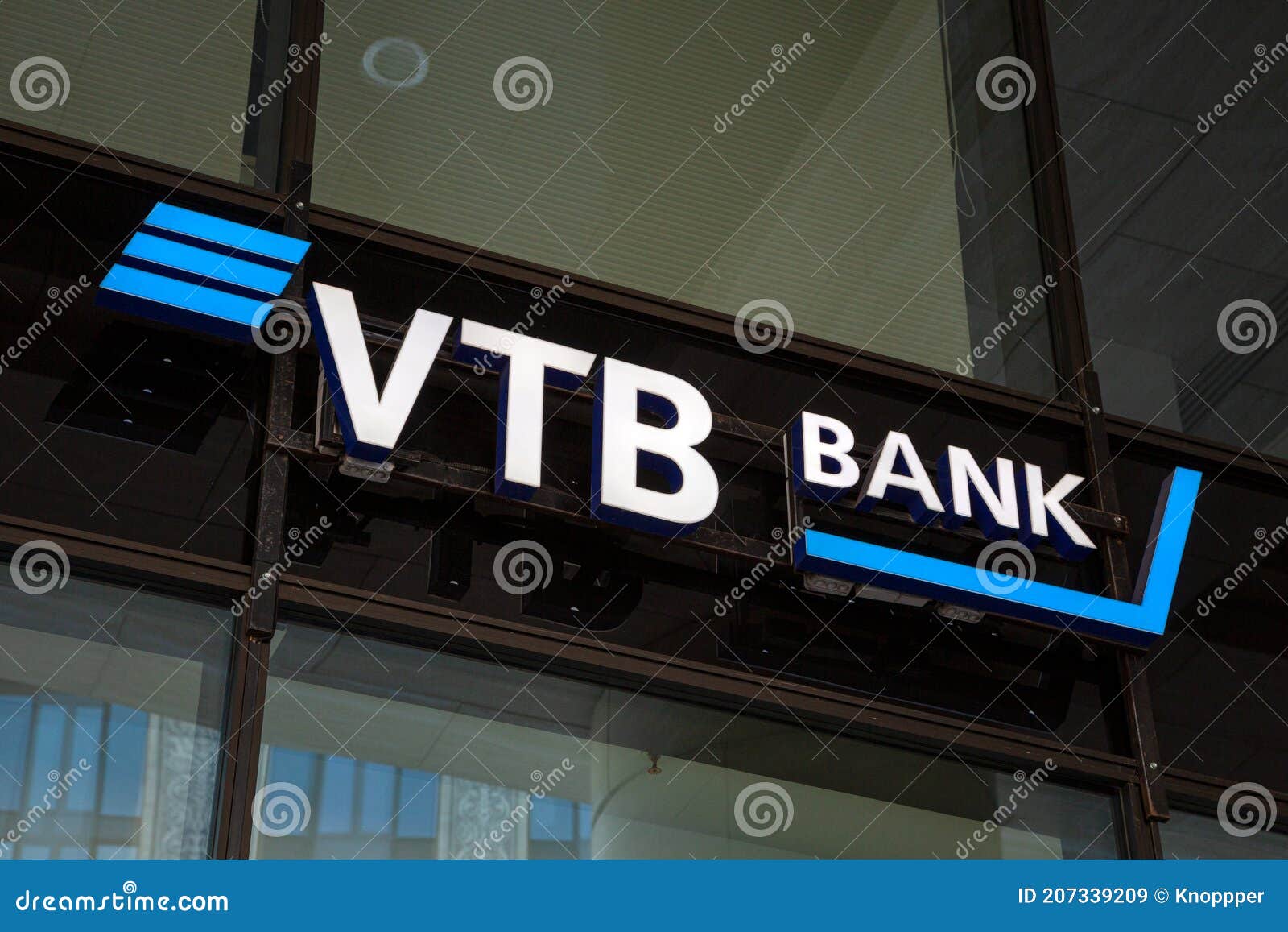 Vtb bank sign editorial stock image. Image of company - 207339209