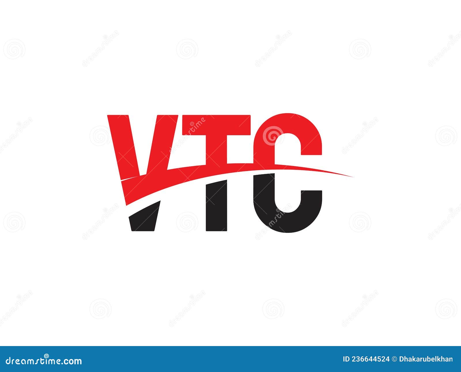 VTC Letter Initial Logo Design Vector Illustration Stock Vector ...