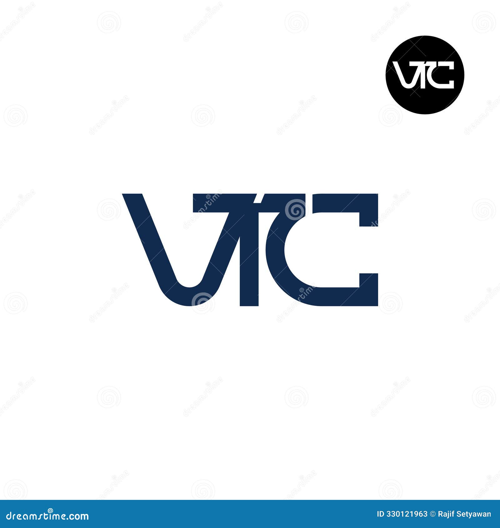 VTC Logo Letter Monogram Design Stock Vector - Illustration of ...