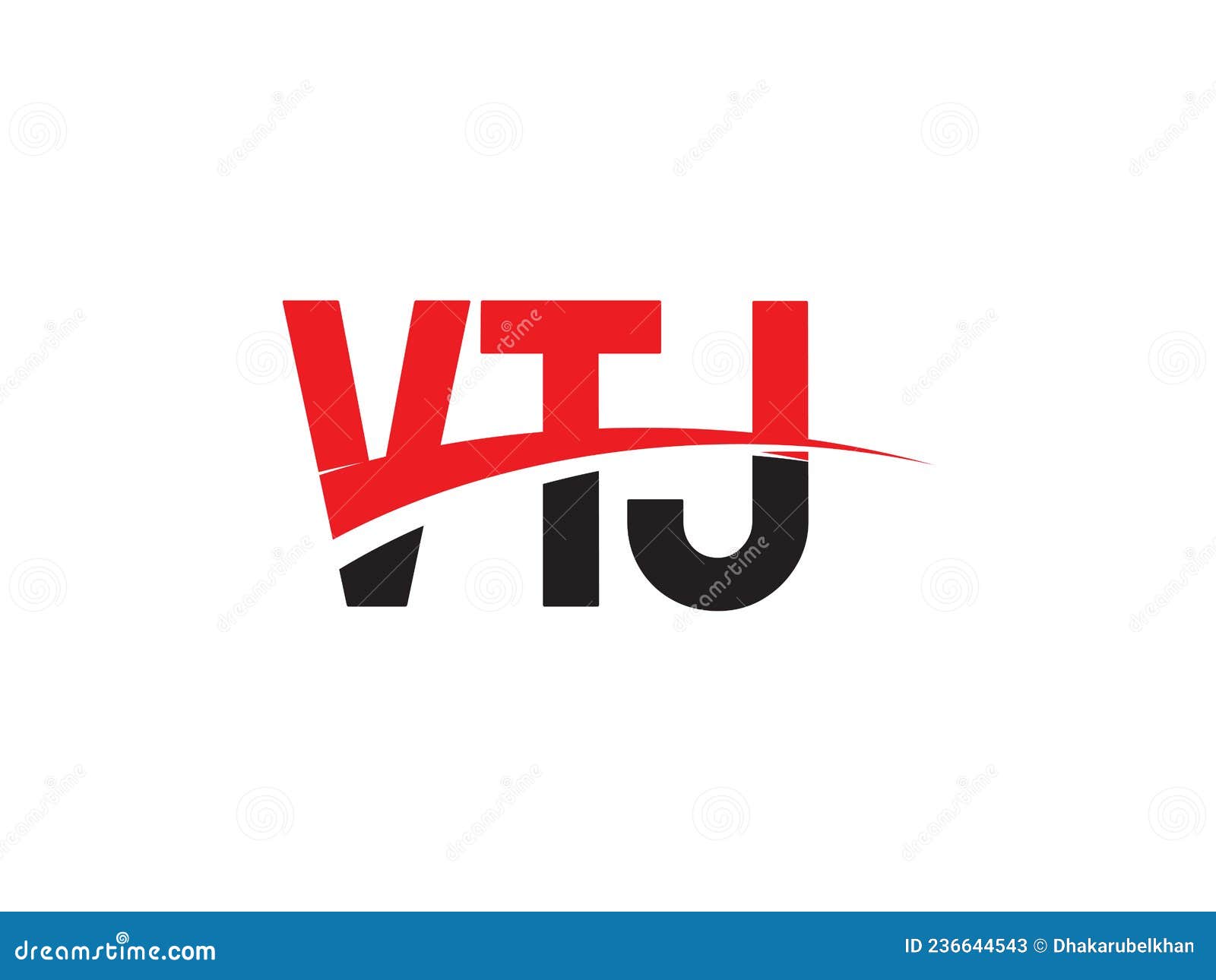 VTJ Letter Initial Logo Design Vector Illustration Stock Vector ...
