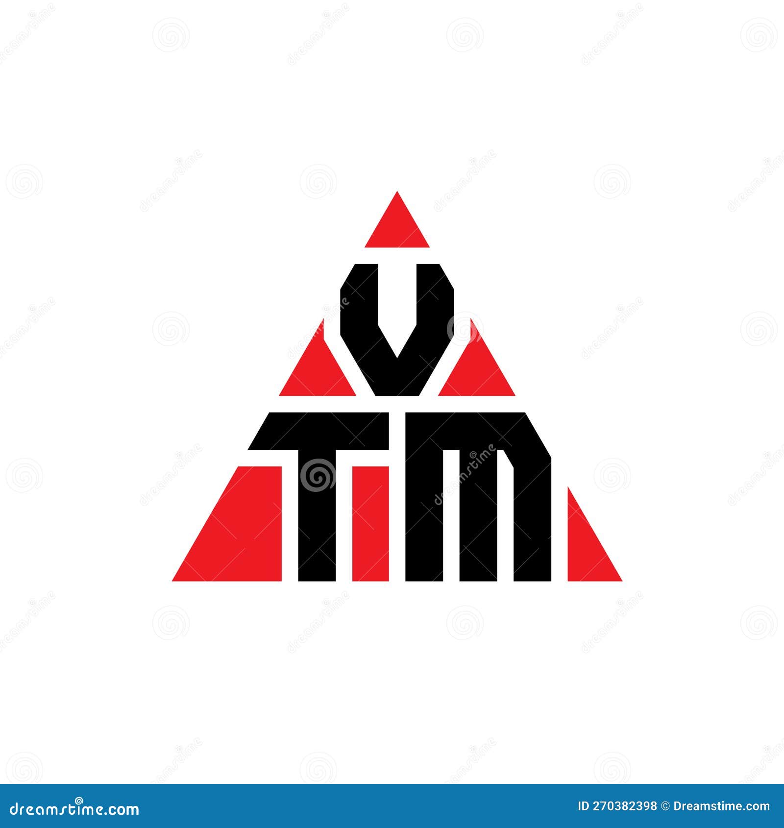 VTM Triangle Letter Logo Design with Triangle Shape. VTM Triangle Logo ...