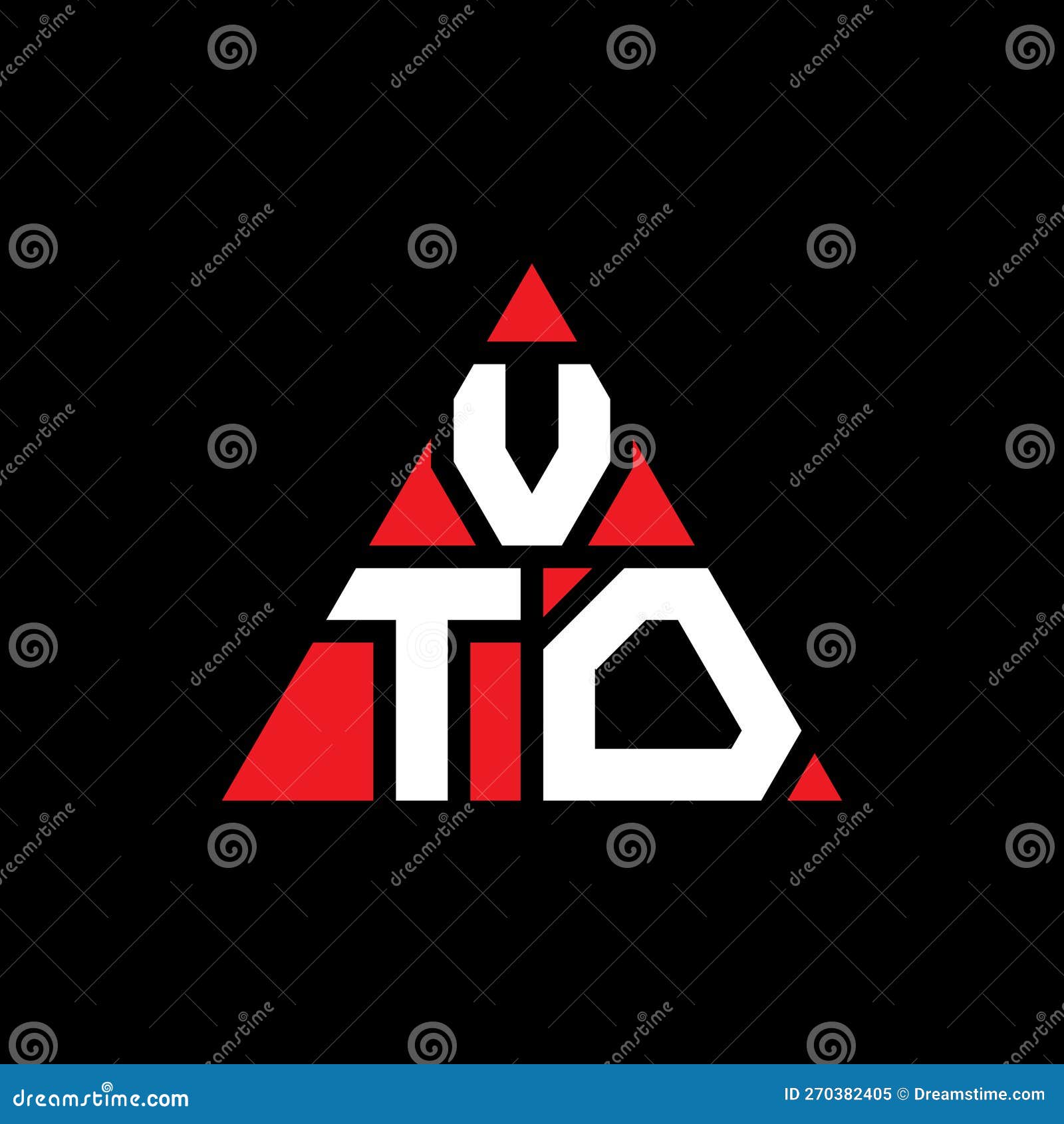 VTO Triangle Letter Logo Design with Triangle Shape. VTO Triangle Logo ...