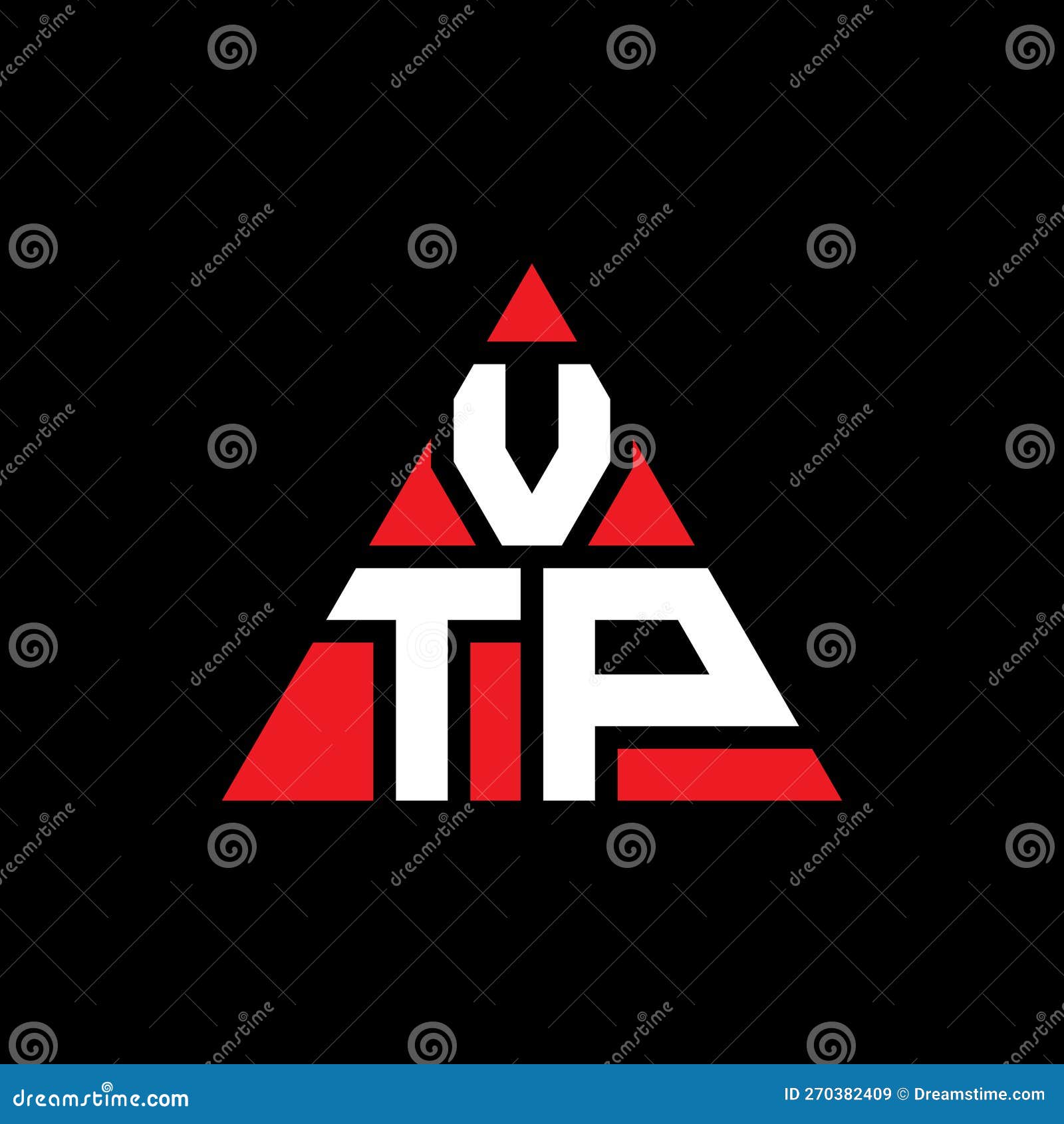 VTP Triangle Letter Logo Design with Triangle Shape. VTP Triangle Logo ...