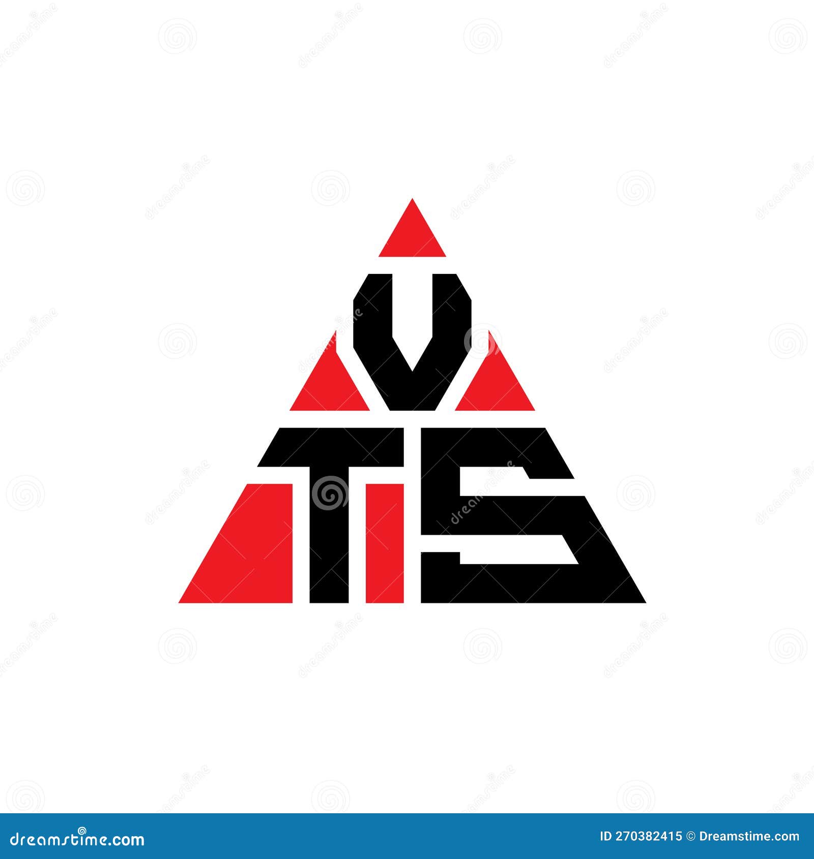 VTS Triangle Letter Logo Design with Triangle Shape. VTS Triangle Logo ...