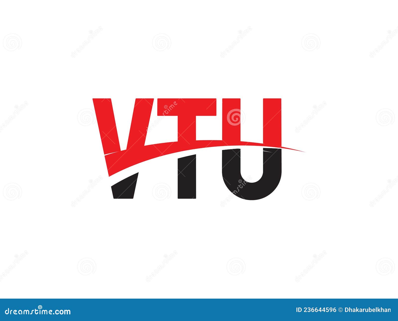 VTU Letter Initial Logo Design Vector Illustration Stock Vector ...