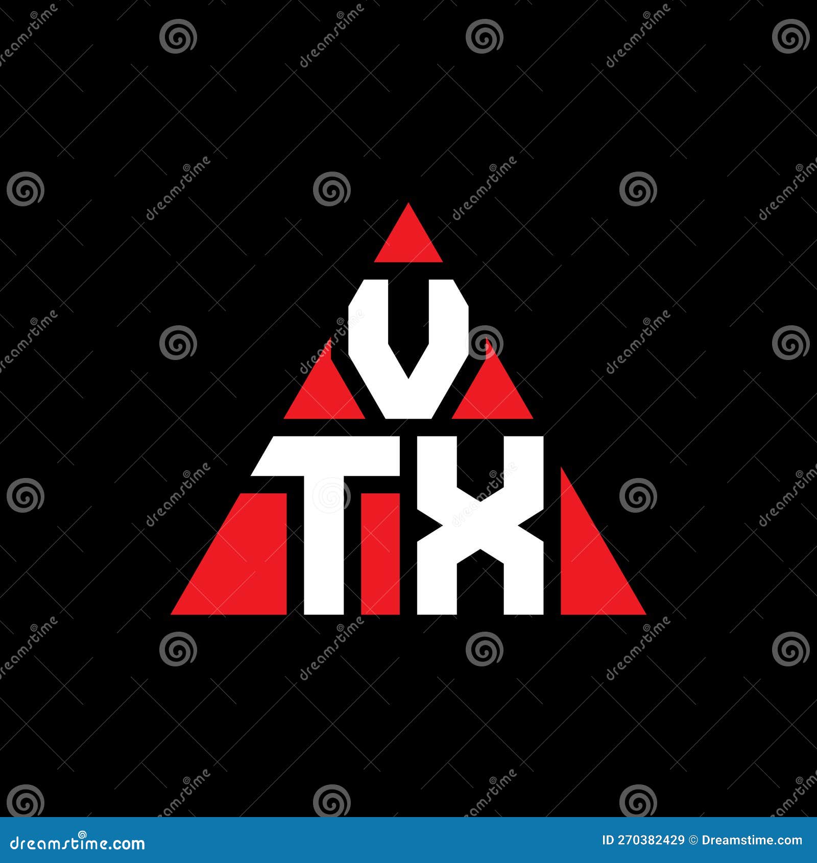 VTX Triangle Letter Logo Design with Triangle Shape. VTX Triangle Logo ...