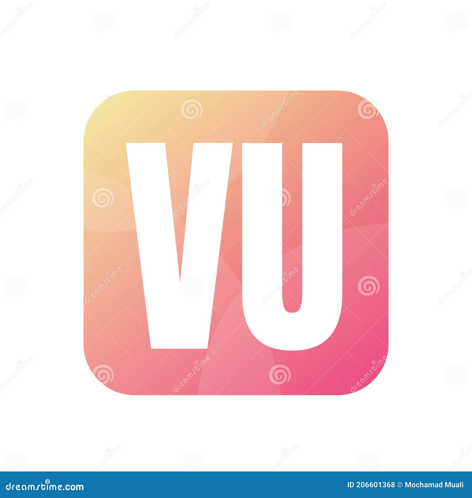 VU Letter Logo Design with Simple Style Stock Vector - Illustration of ...