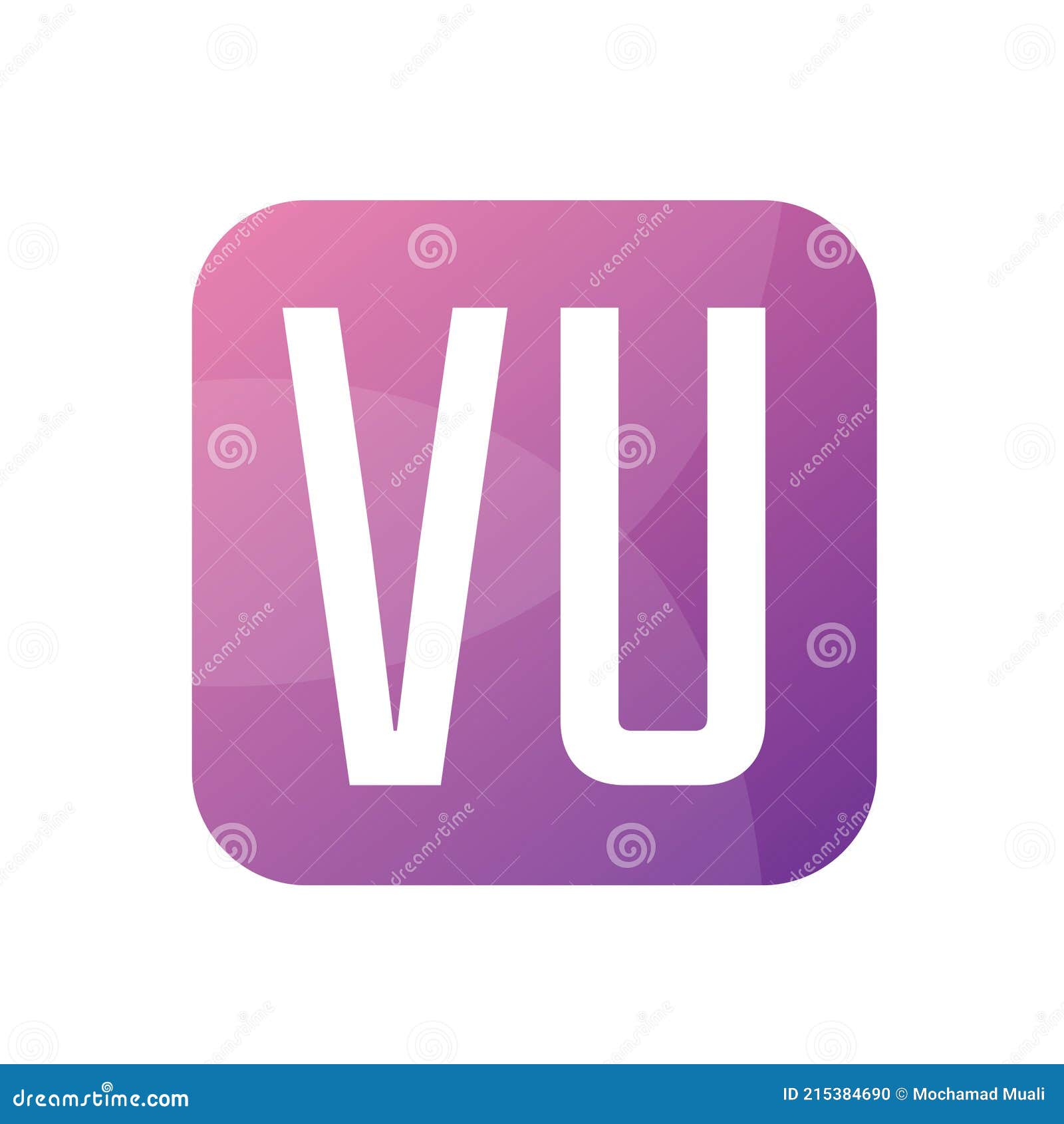 VU Letter Logo Design with Simple Style Stock Vector - Illustration of ...