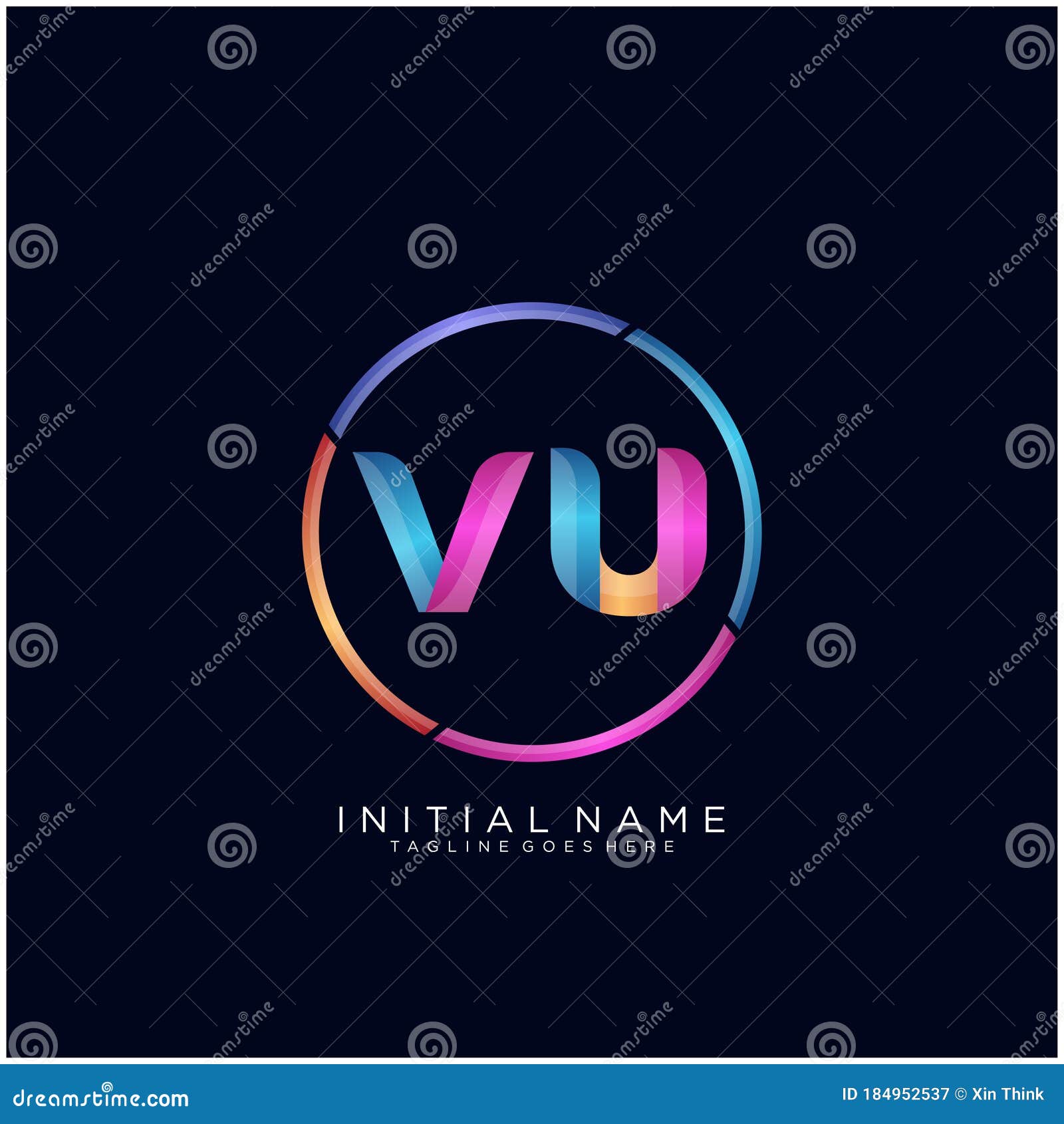 VU Letter Logo Icon Design Template Elements Stock Vector ...