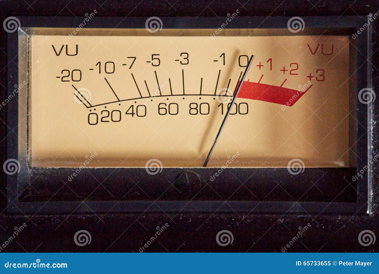 VU Meter Analog of Audio Equipment Stock Image - Image of equipment ...