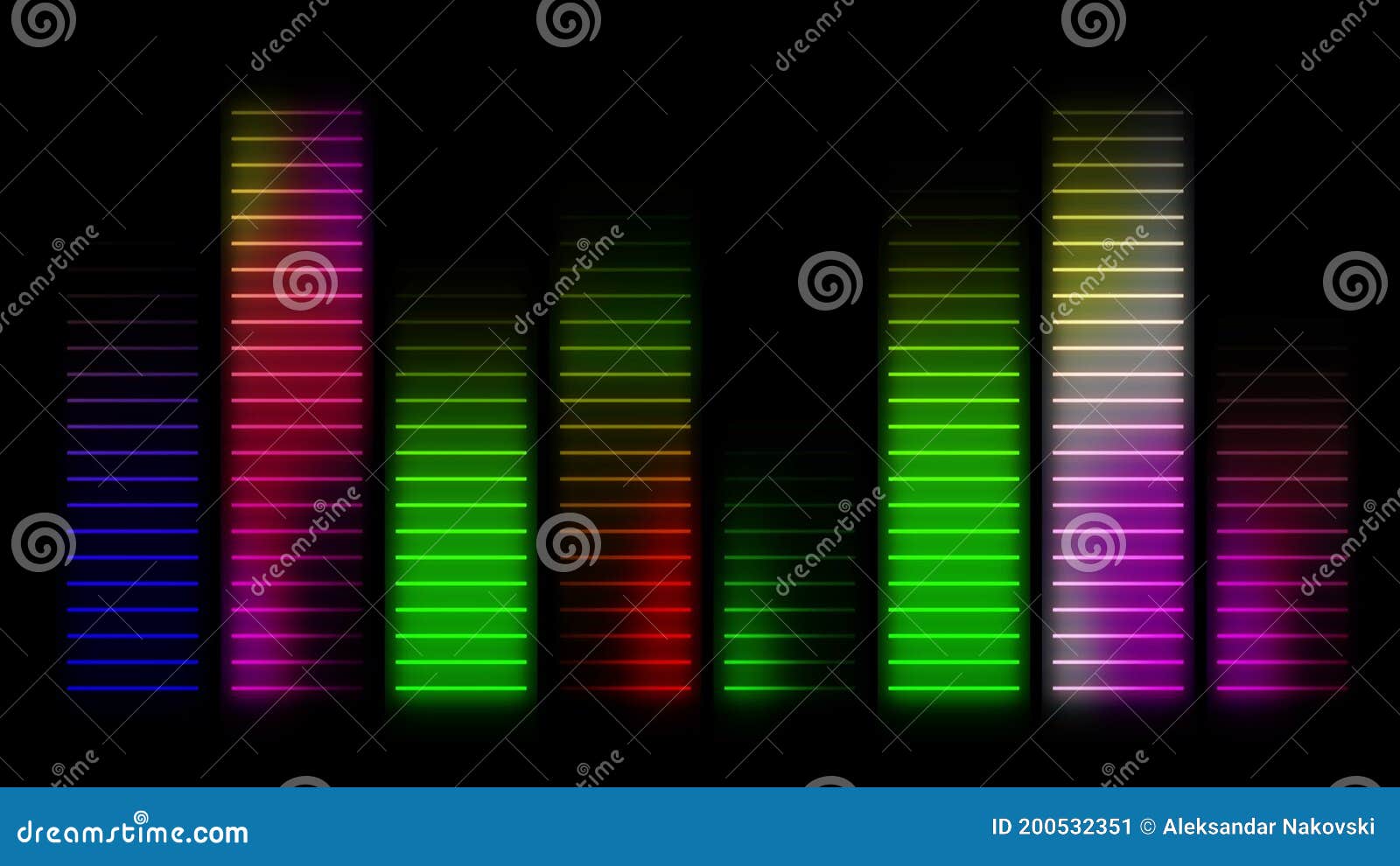 VU Meters Equalizer Digital 4k Stock Video - Video of rock, sound ...